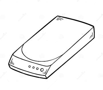 Coloring Book, Image Scanner Stock Vector - Illustration of gadget ...