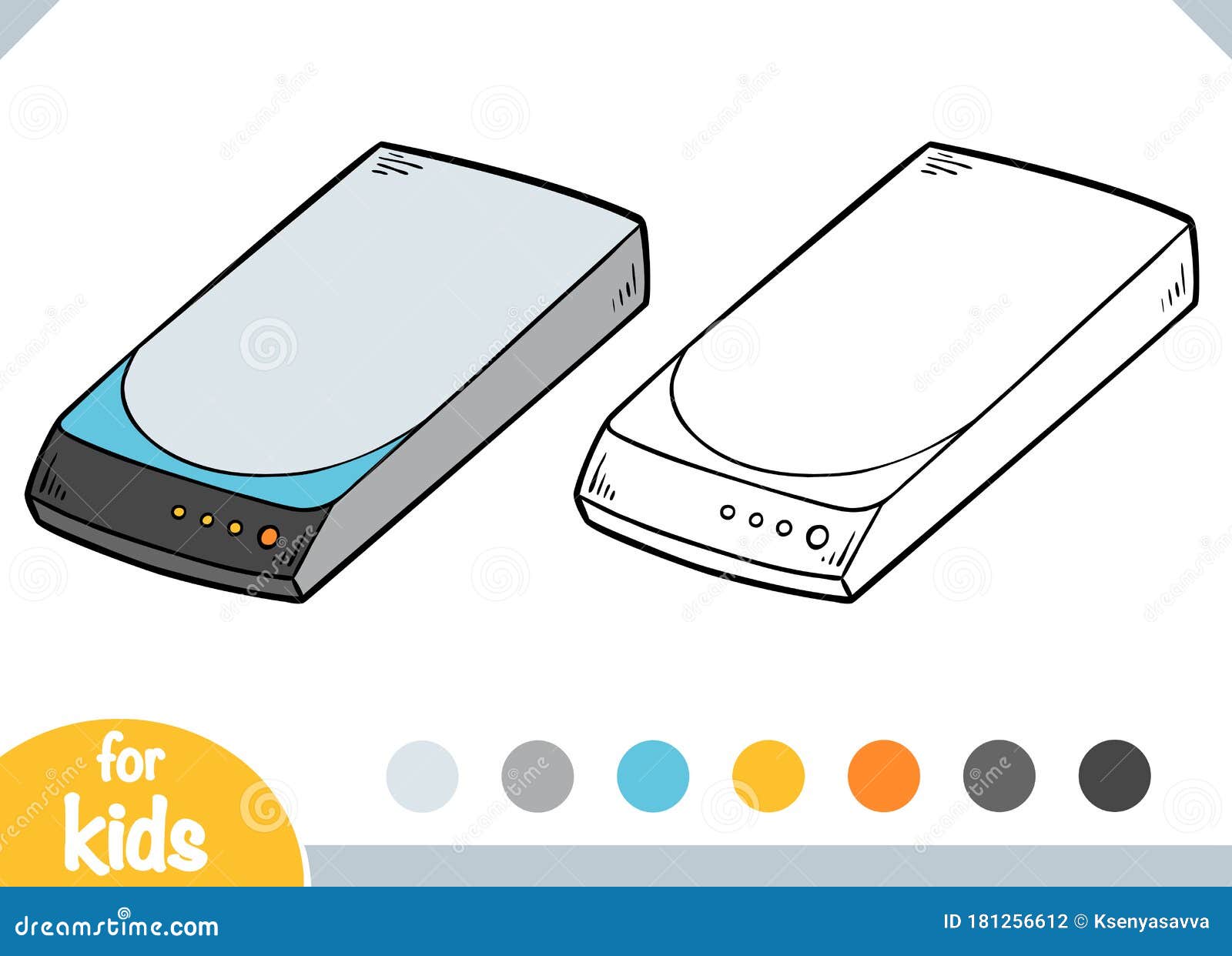 Coloring Book, Image Scanner Stock Vector - Illustration of hardware ...