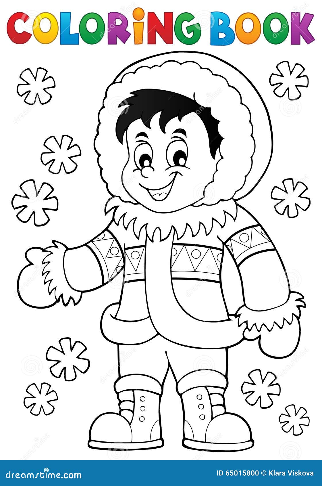 Coloring Book Inuit Thematics 1 Vector Illustration | CartoonDealer.com ...