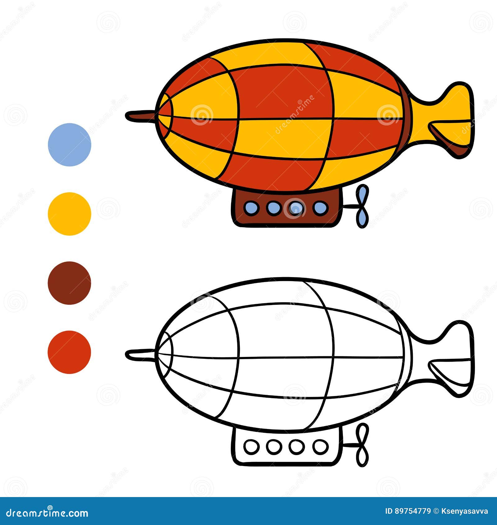Zeppelin Coloring Page Royalty-Free Stock Photo | CartoonDealer.com ...