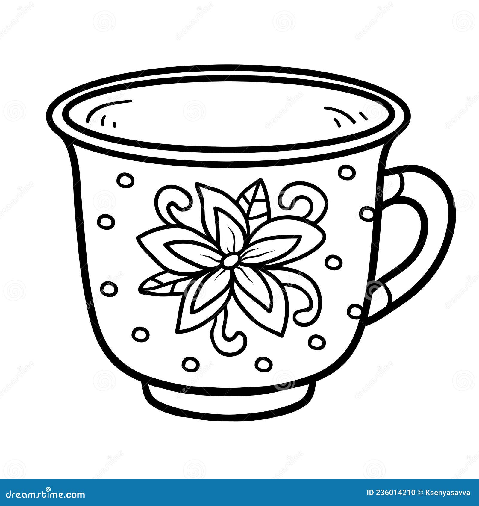 Teacup Coloring Page Stock Photo | CartoonDealer.com #50480610