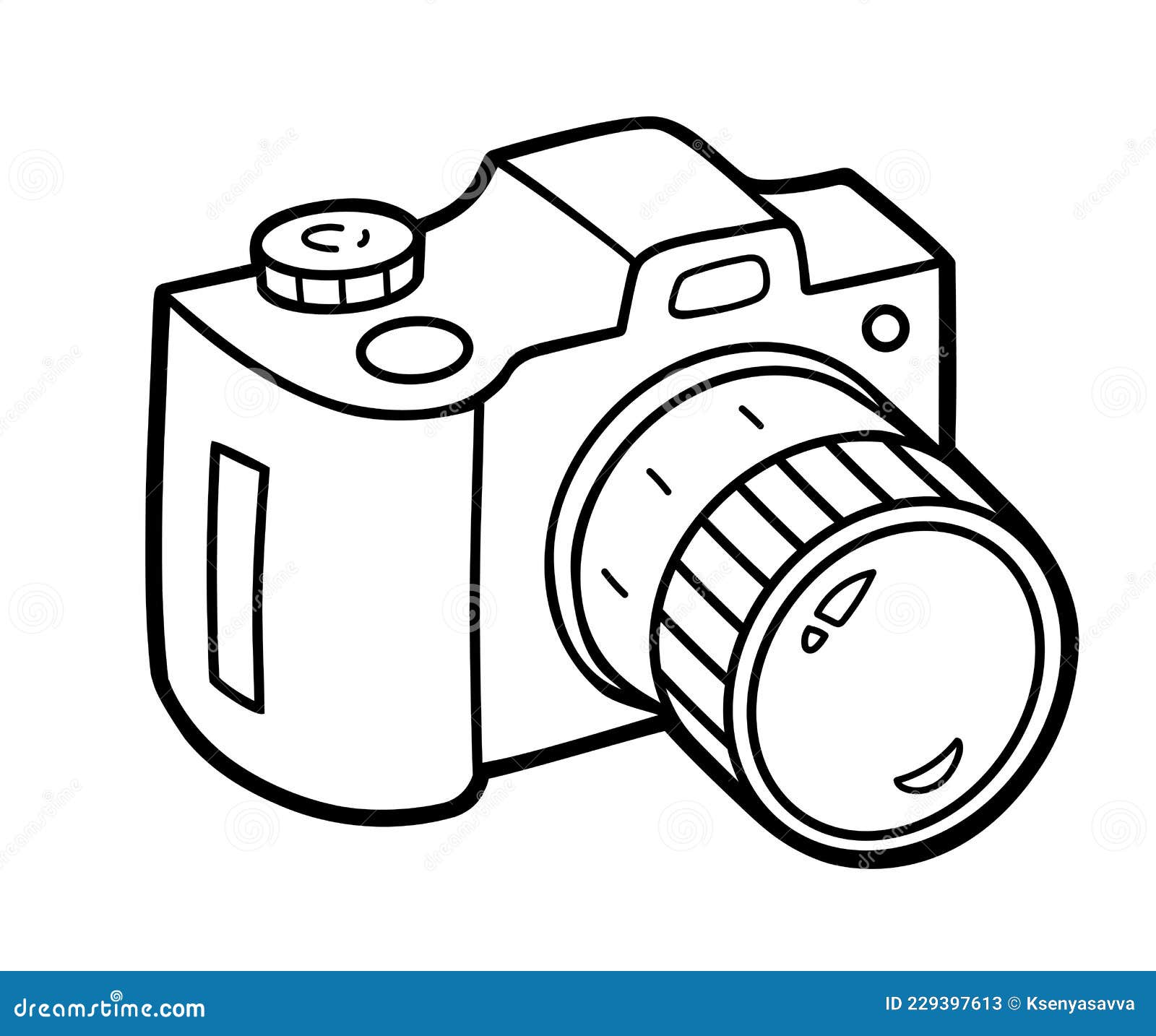 Coloring Book for Kids, Digital Camera Stock Vector - Illustration of ...