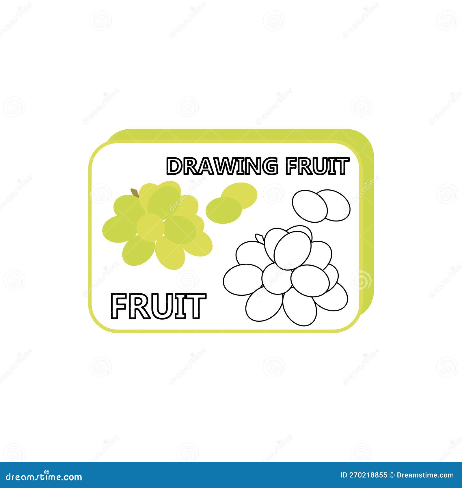 Coloring Book for Kids with Grapes Icon Stock Vector - Illustration of ...