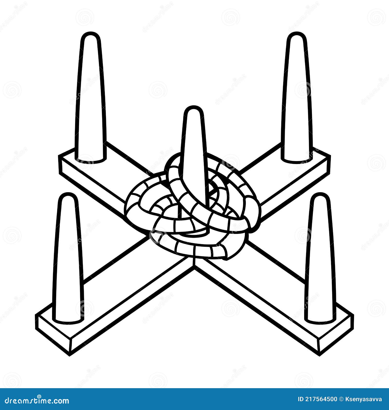 Coloring Book for Kids, Quoit Ring Set Stock Vector - Illustration of ...