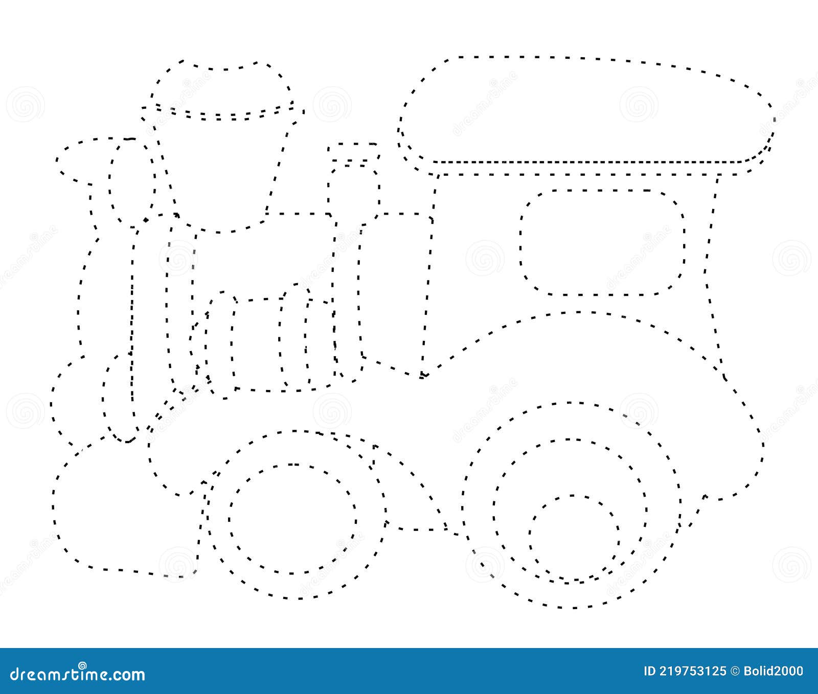 Train dotted line stock illustration. Illustration of book - 219753125