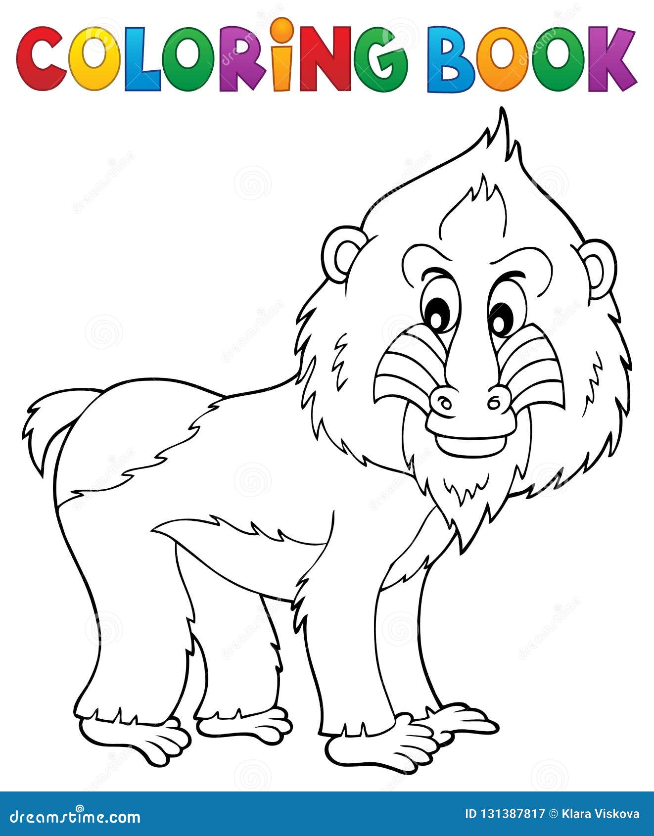Mandrill Coloring Page