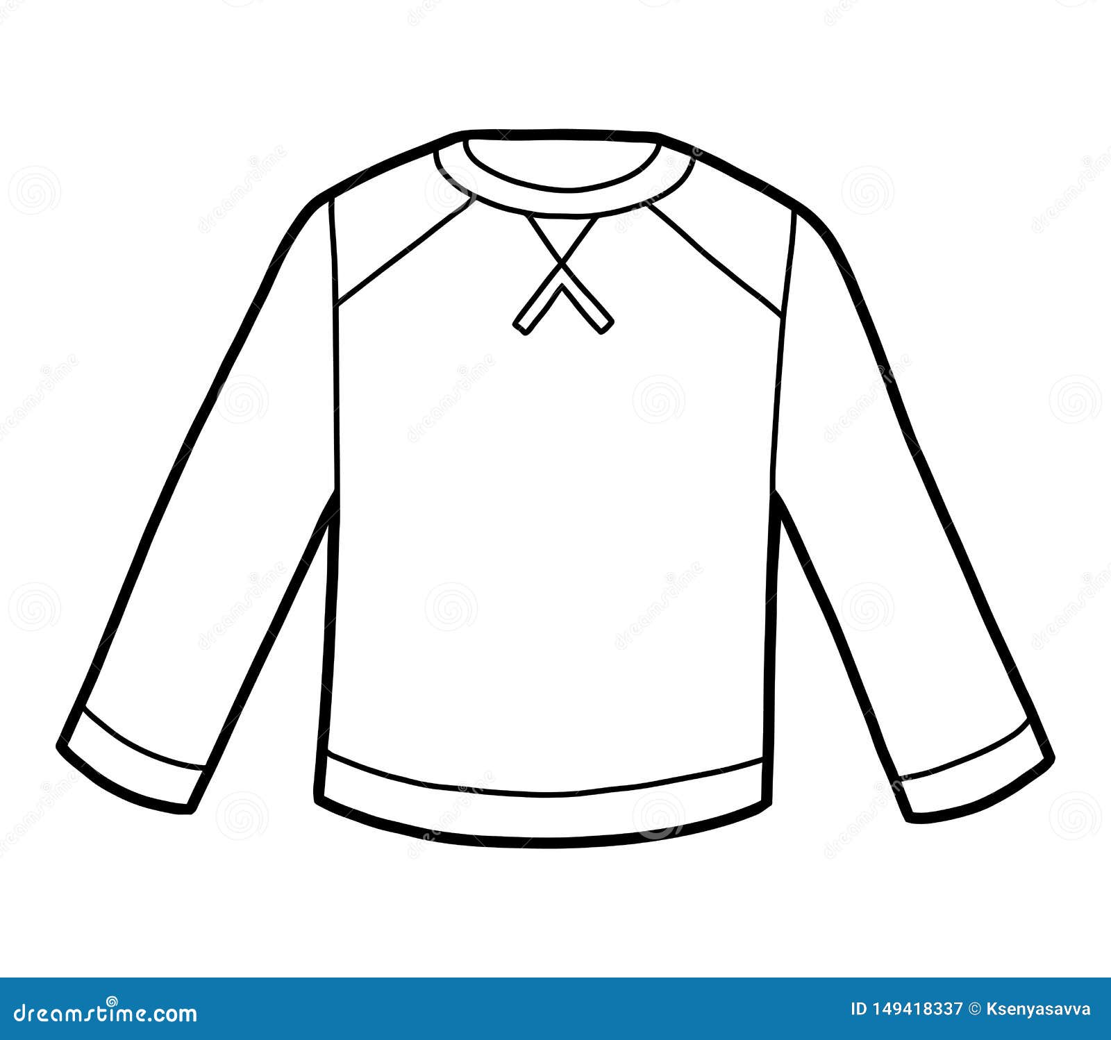 Coloring Book, Menâ€™s Jumper Stock Vector - Illustration of male, neck ...