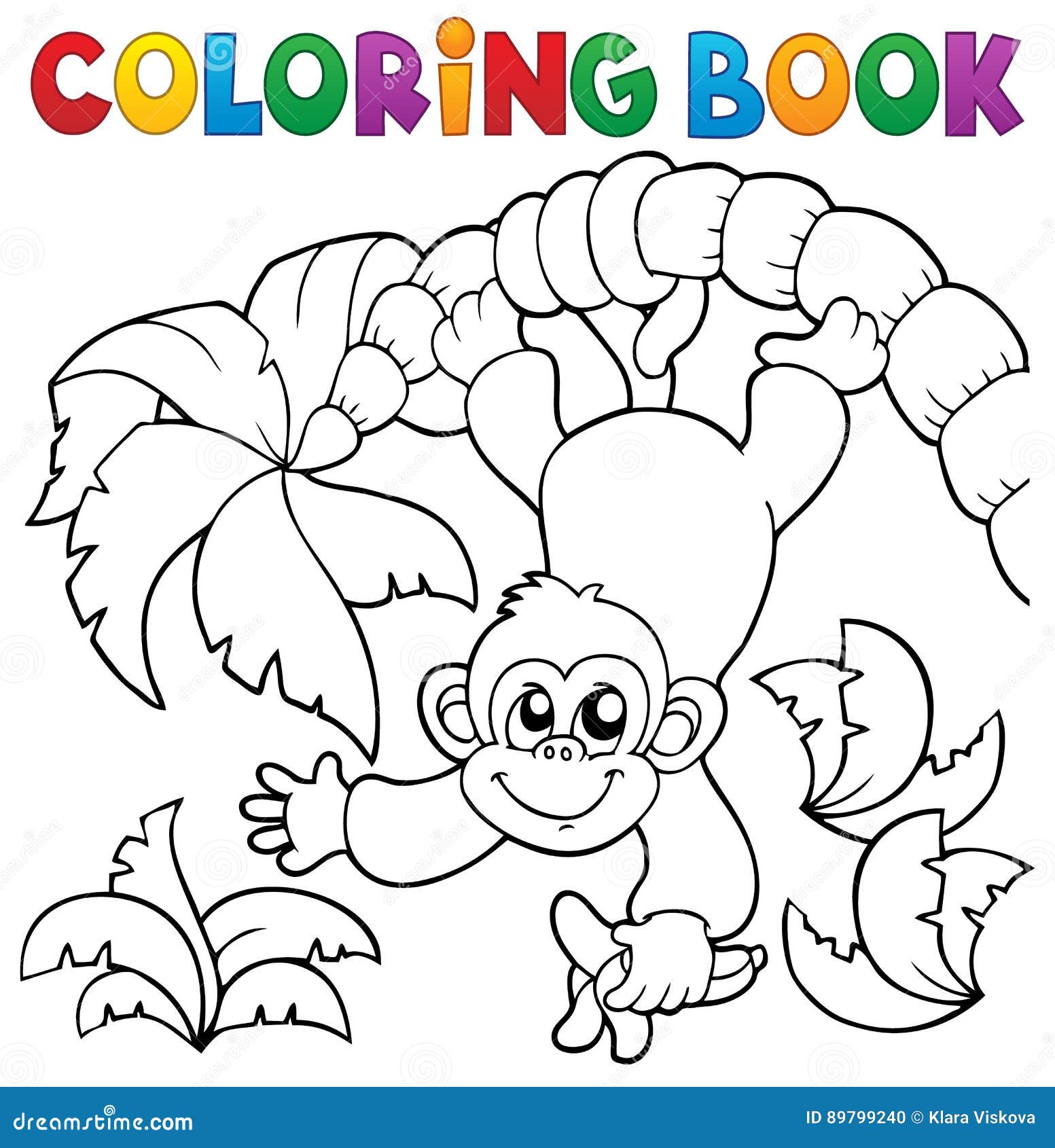 Monkey Theme Image 2 Cartoon Vector | CartoonDealer.com #131387513