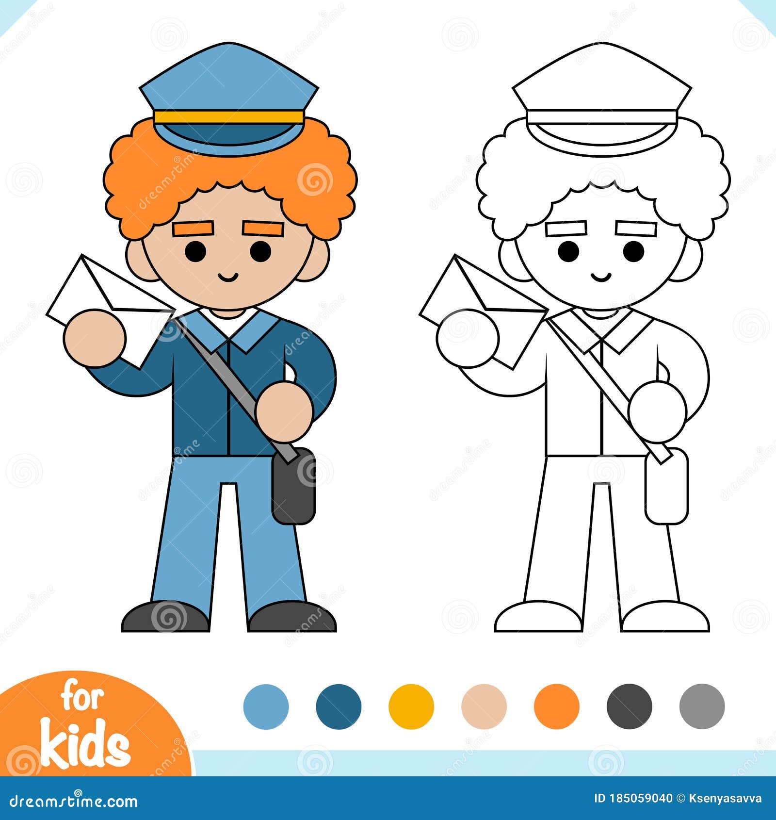 Official Postman In Uniform Cartoon Vector | CartoonDealer.com #92023489