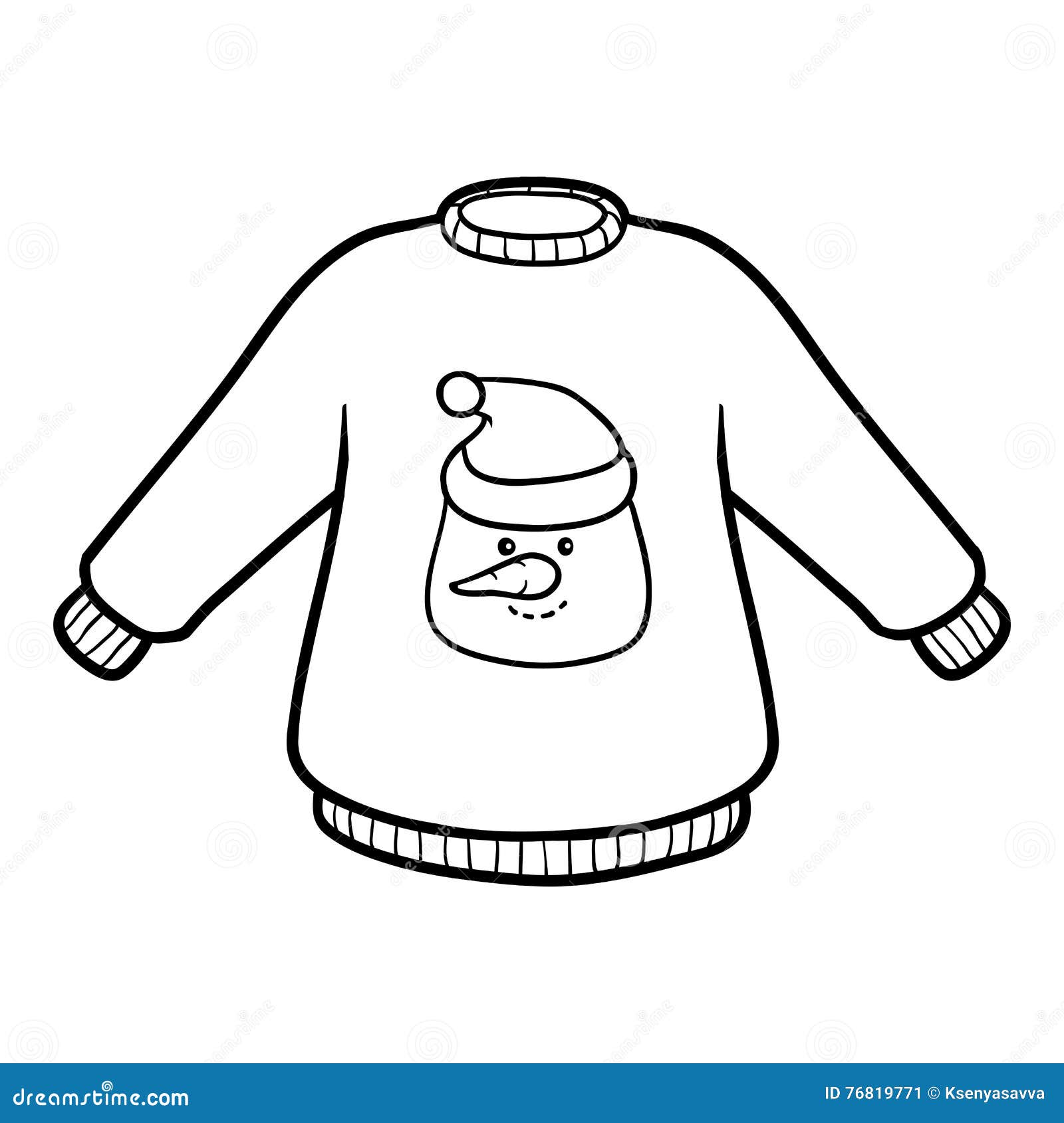 Coloring book, Pullover stock vector. Illustration of colorful - 76819771