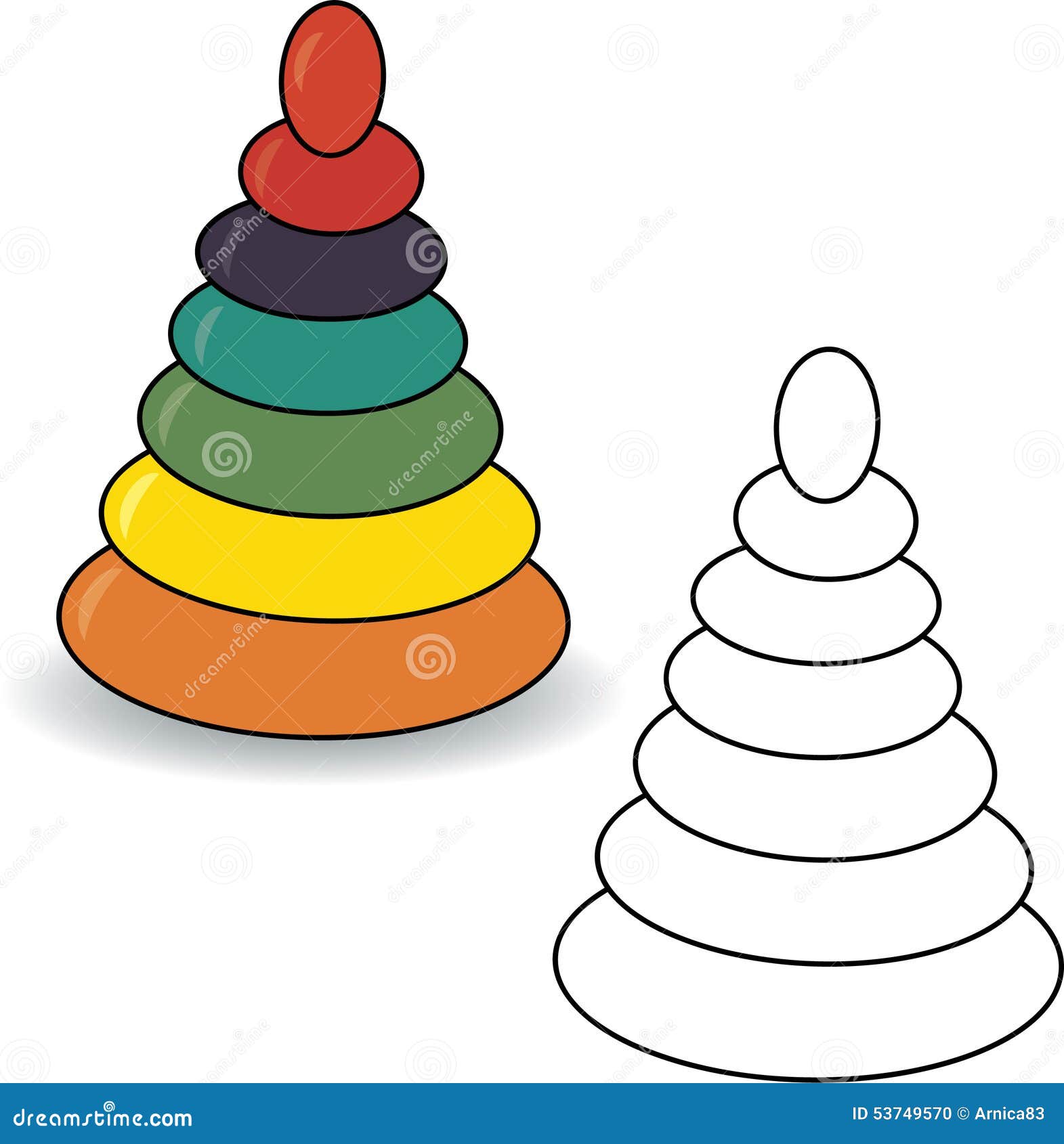 Coloring Book. Pyramid Vector Illustration | CartoonDealer.com #53749570