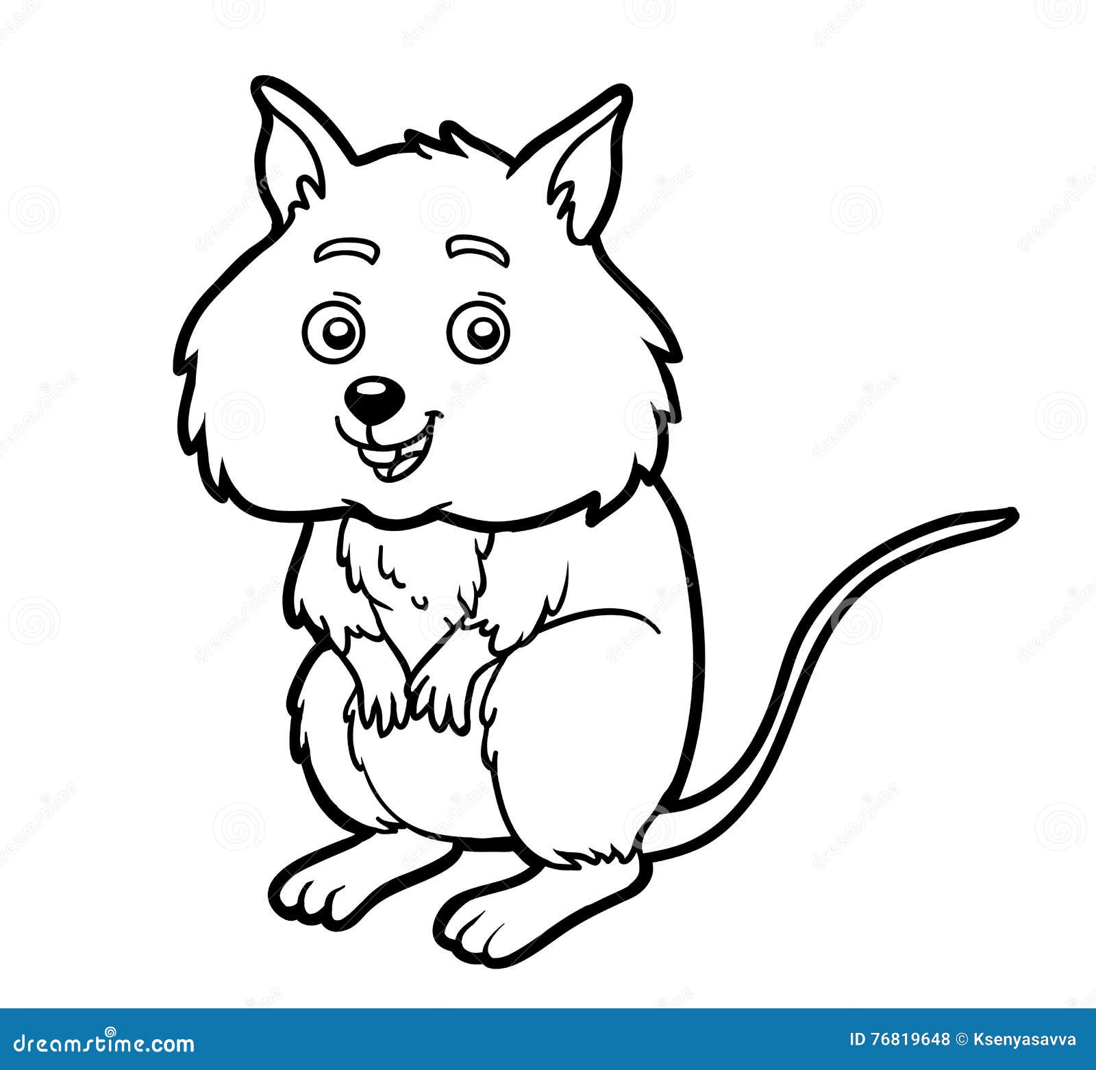 Coloring book, Quokka stock vector. Illustration of outline - 76819648