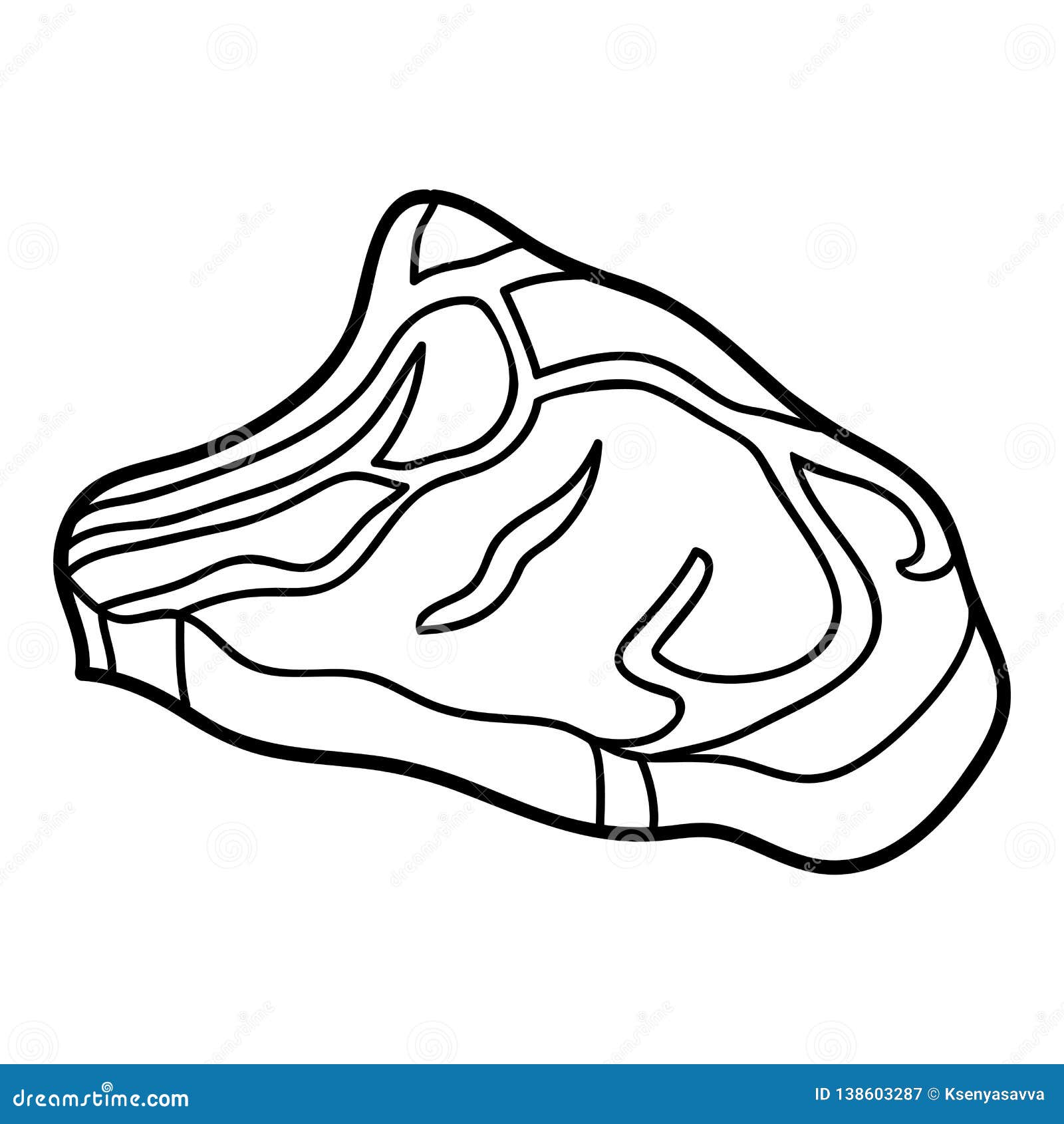Coloring Book, Raw Beef Steak Stock Vector - Illustration of cafe ...