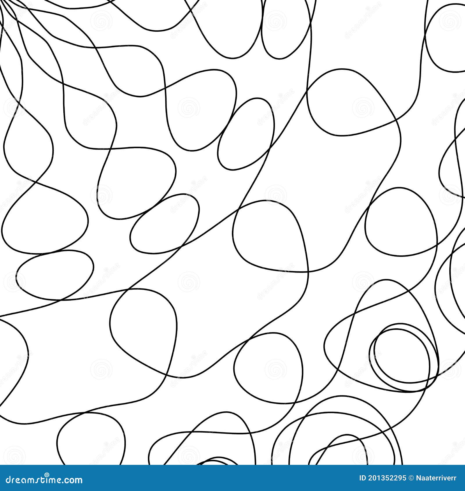 Coloring Book with Repeating Pattern Black Lines on White Background ...