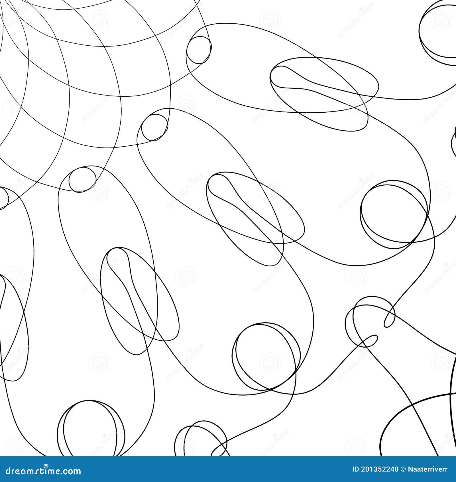 Coloring Book with Repeating Pattern Black Lines on White Background ...