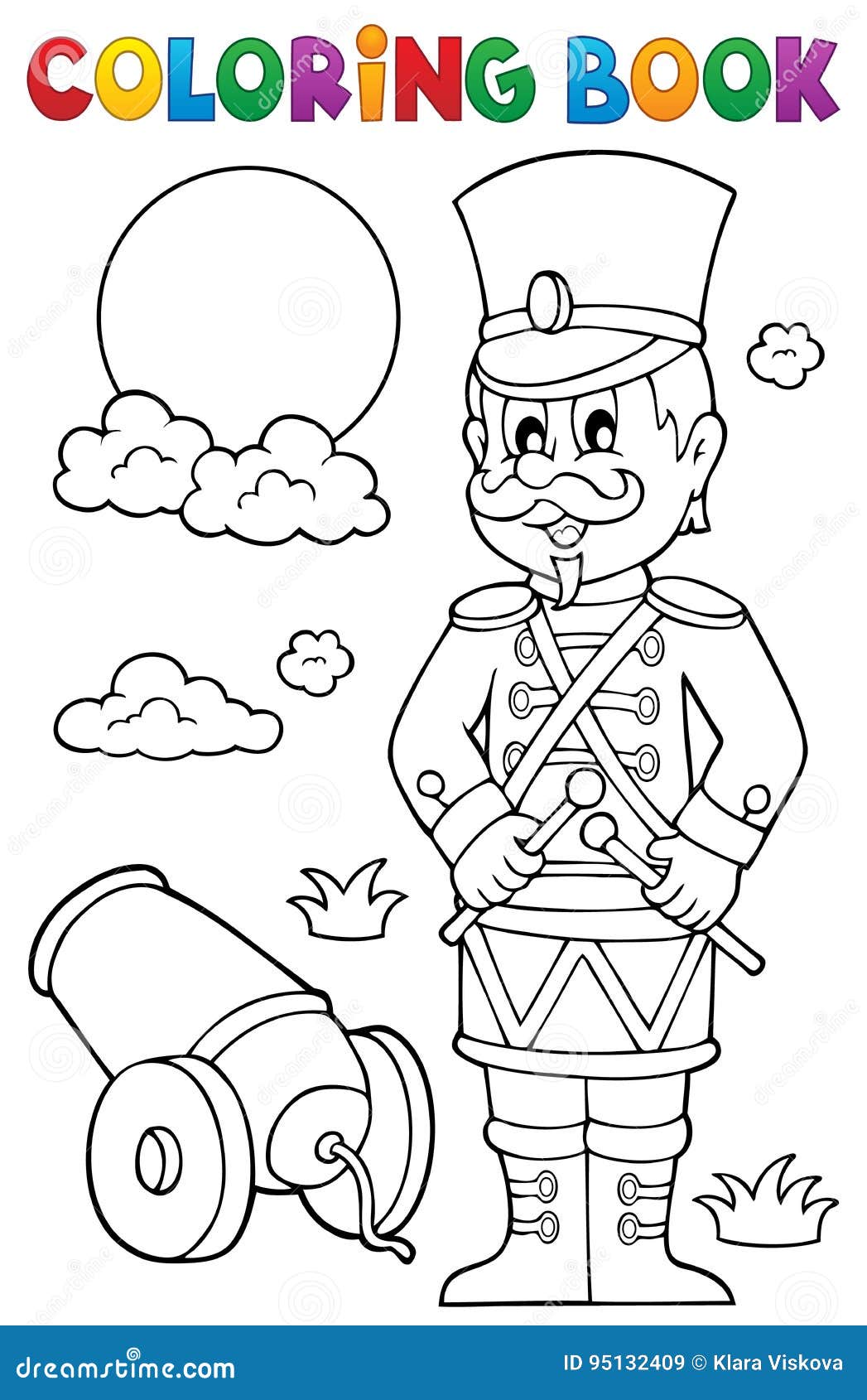 Coloring Soldier. Easy Coloring Worksheet. Activity Sheet For Children ...
