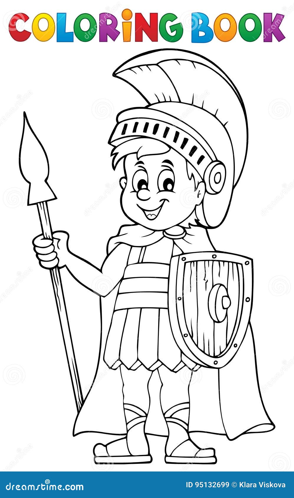 Coloring Soldier. Easy Coloring Worksheet. Activity Sheet For Children ...
