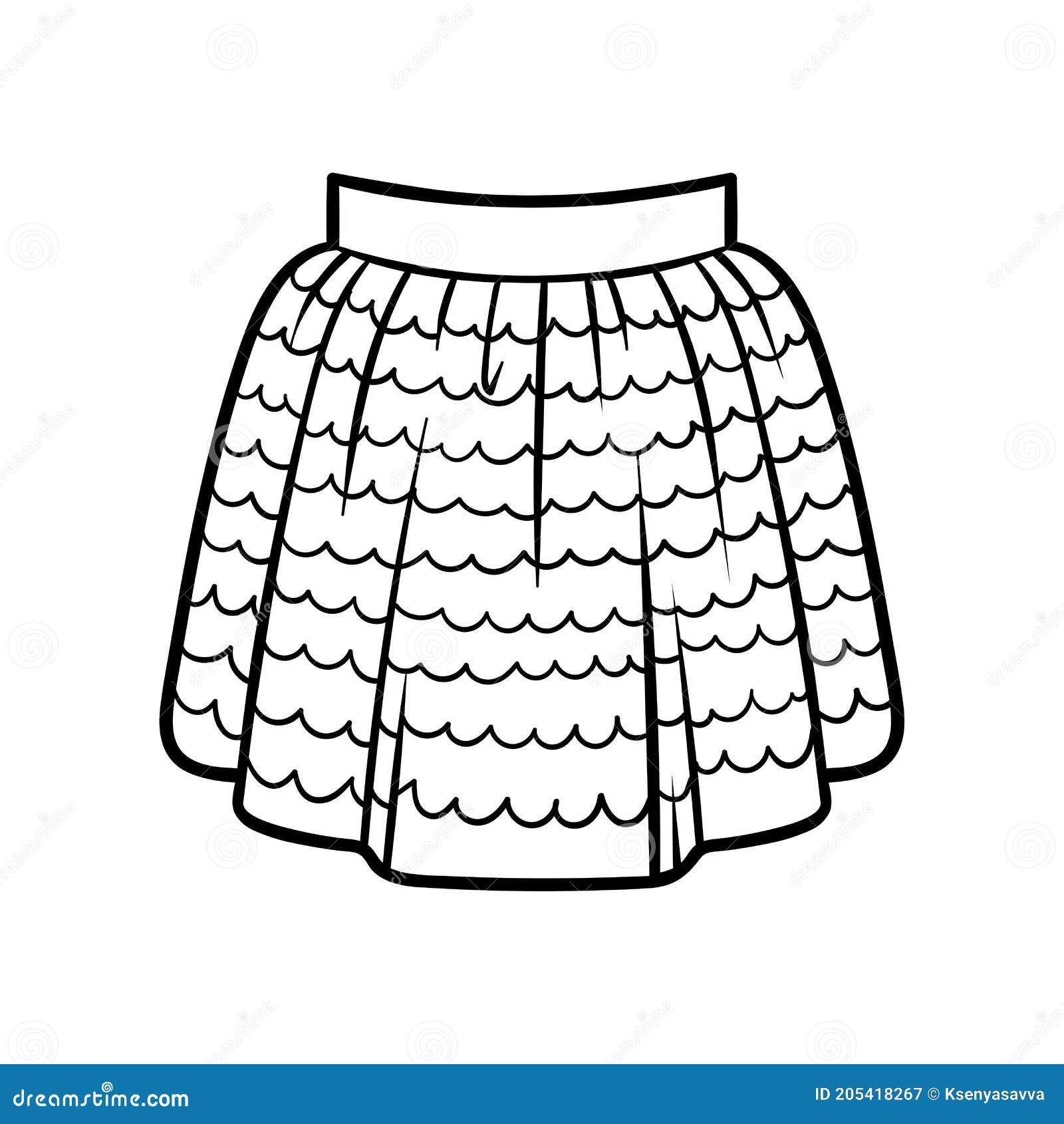 Skirt Coloring Pages