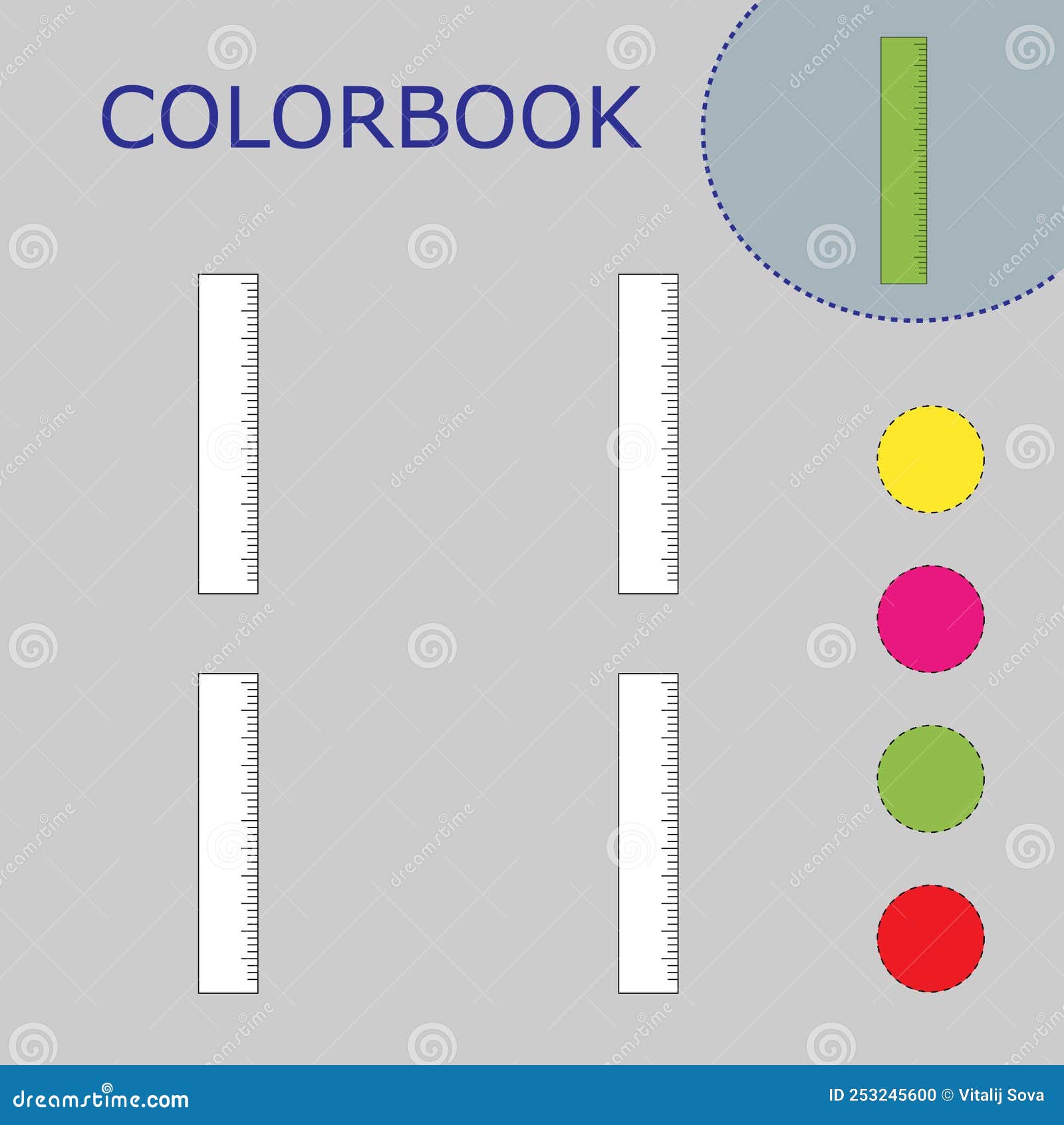 Ruller Sketch Doodle Illustration School And Office | CartoonDealer.com ...