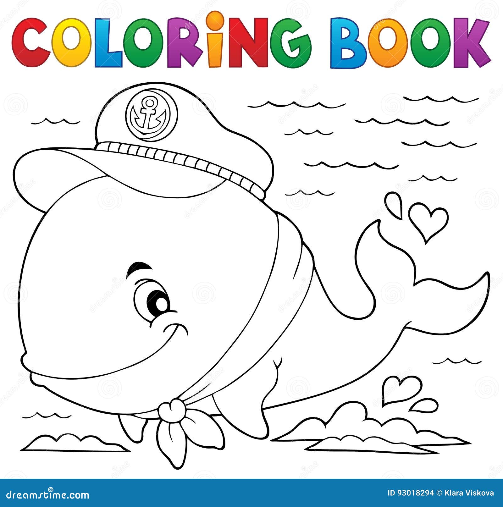Coloring Whale Drawing, Doodle Whale Illustration For Coloring Book ...
