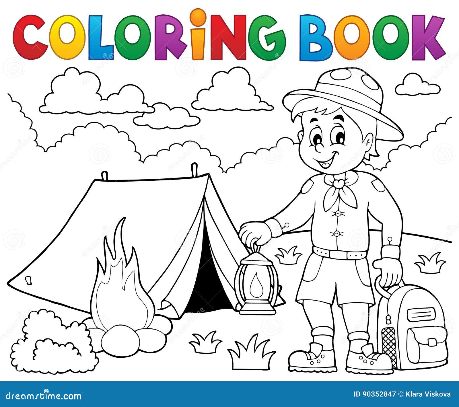Boy Scouts Camping Coloring Pages