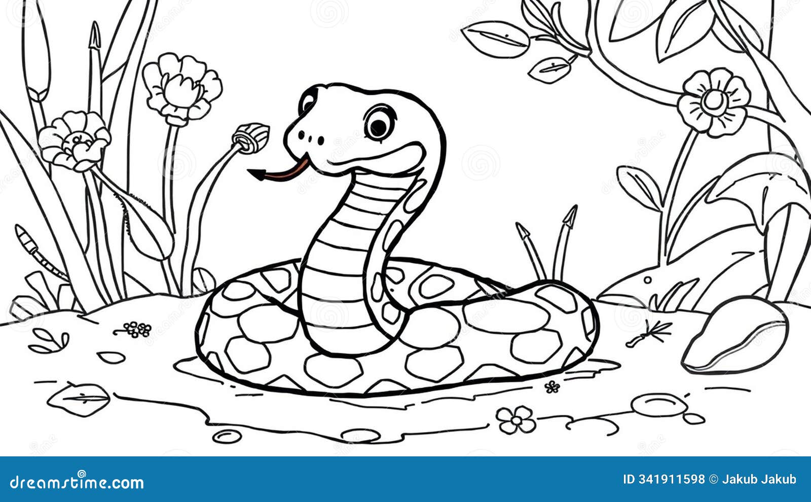 Coloring Book (snake). Coloring Book for Children (snake) Stock ...