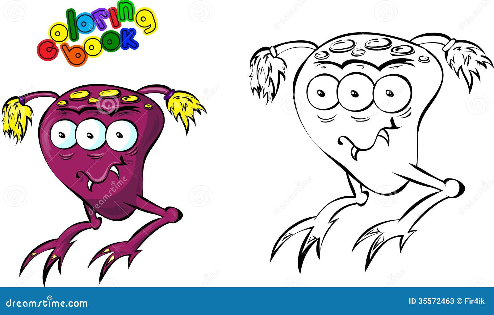 Coloring Book (space Monster) Stock Vector - Illustration of abstract ...