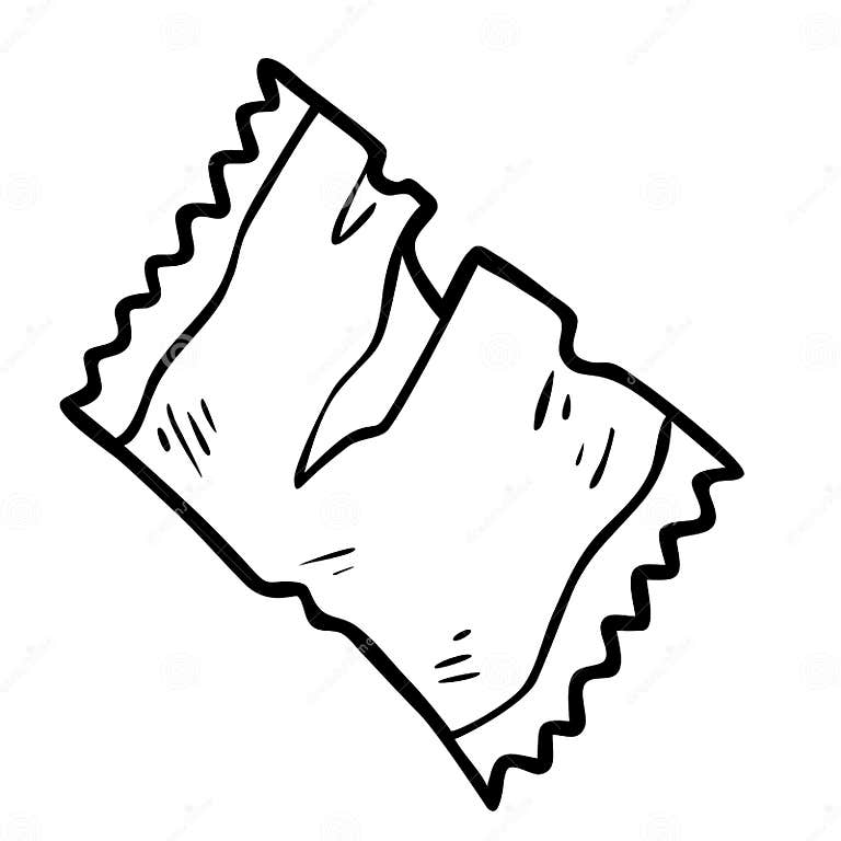 Coloring Book, Torn Snack Wrapper Stock Vector - Illustration of ...