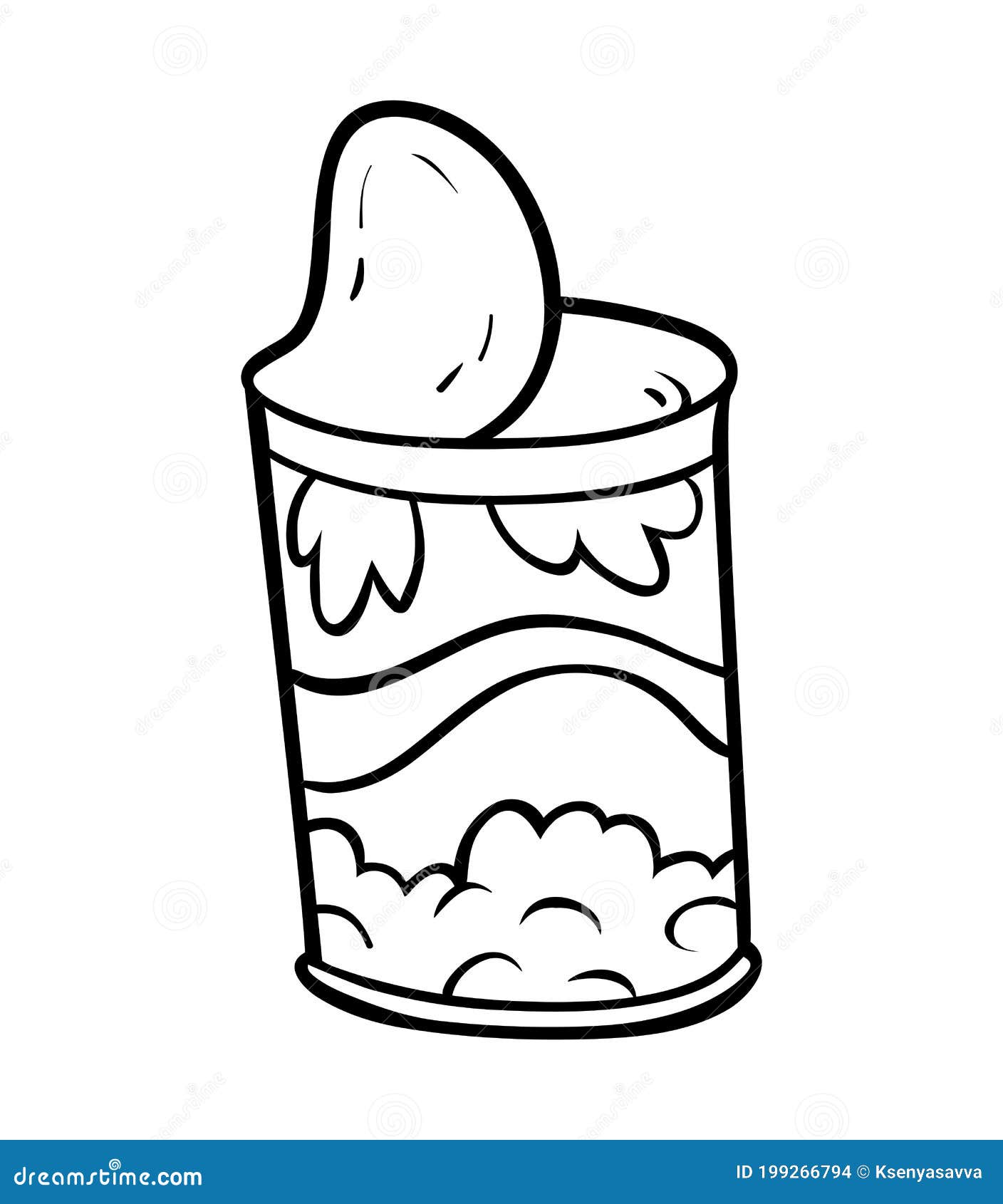 Tin Can Coloring Page