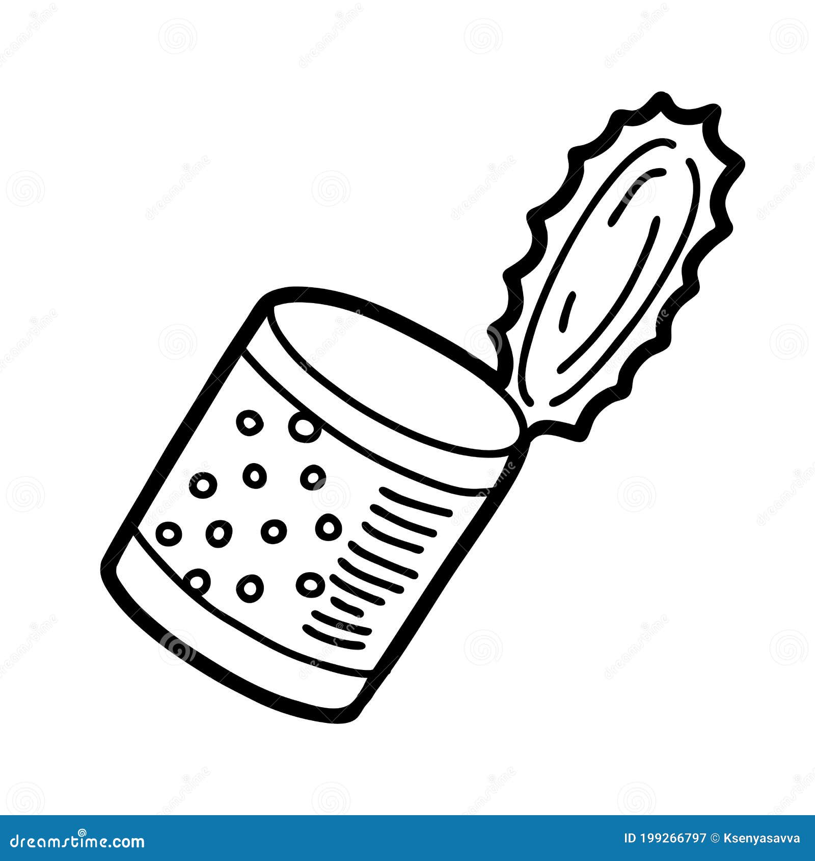 Coloring Book, Vegetables Tin Stock Vector - Illustration of canned ...