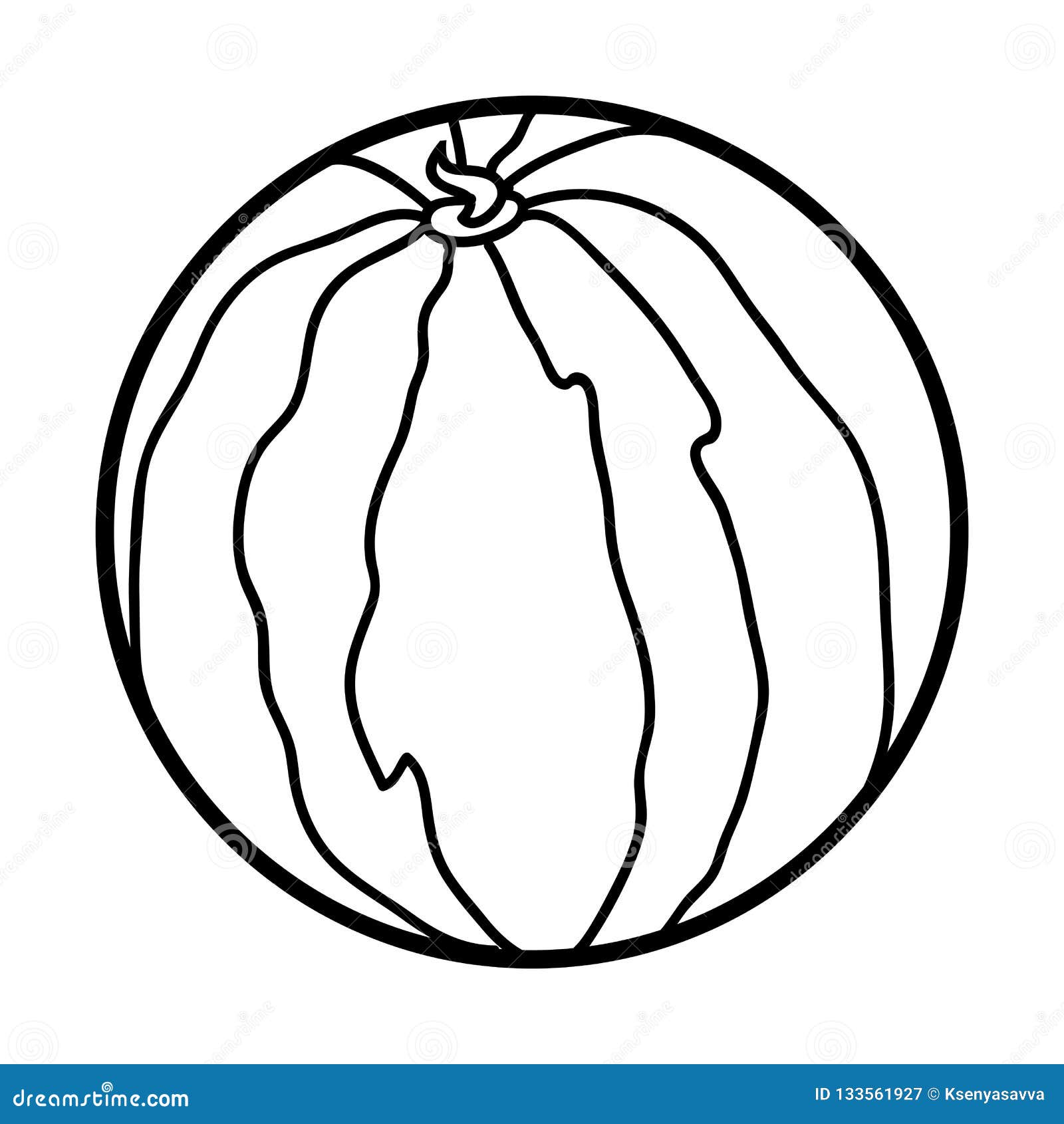 Coloring Watermelon Worksheet Page. Educational Printable Coloring ...