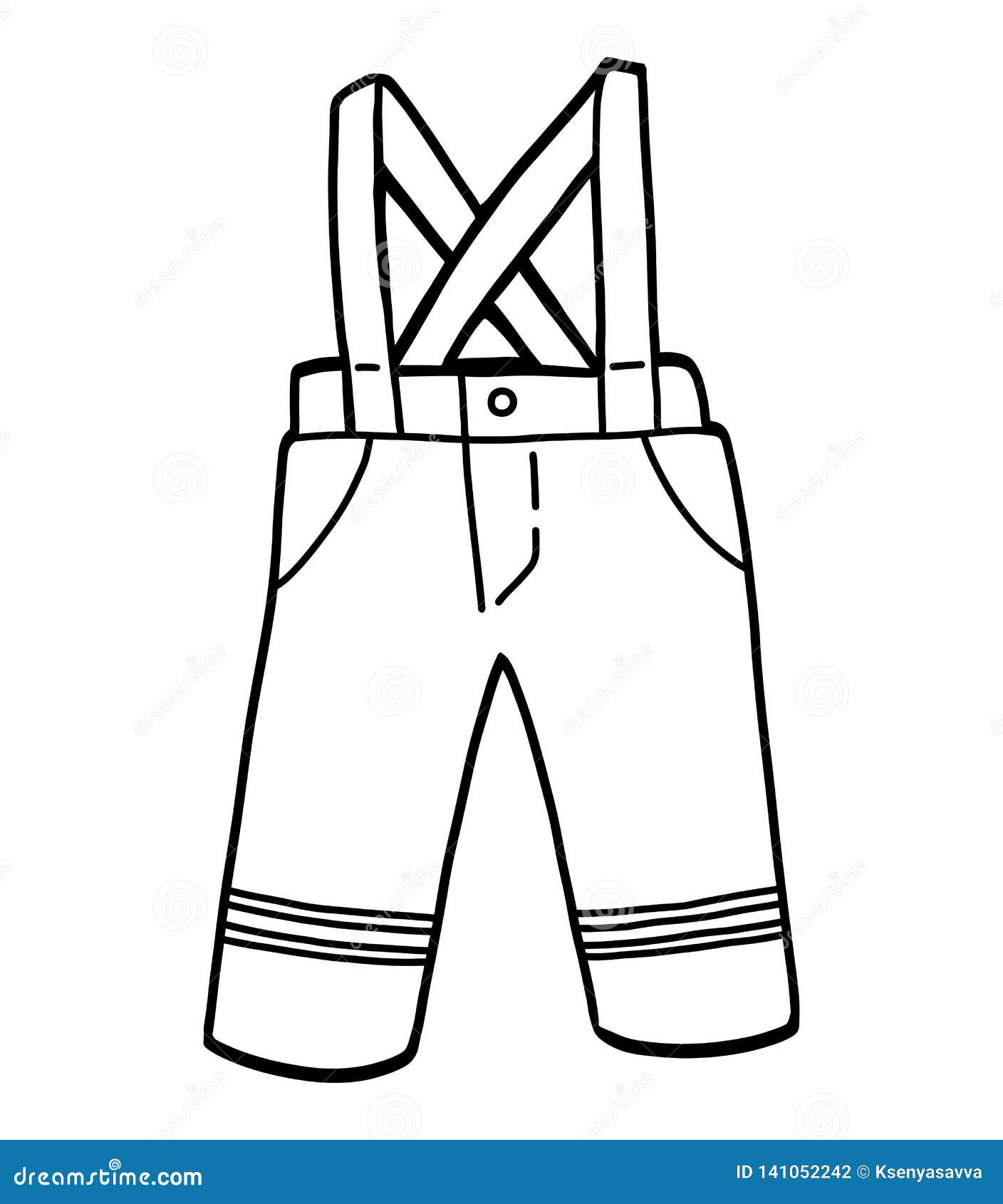 Coloring Book, Waterproof Pants Stock Vector - Illustration of color ...