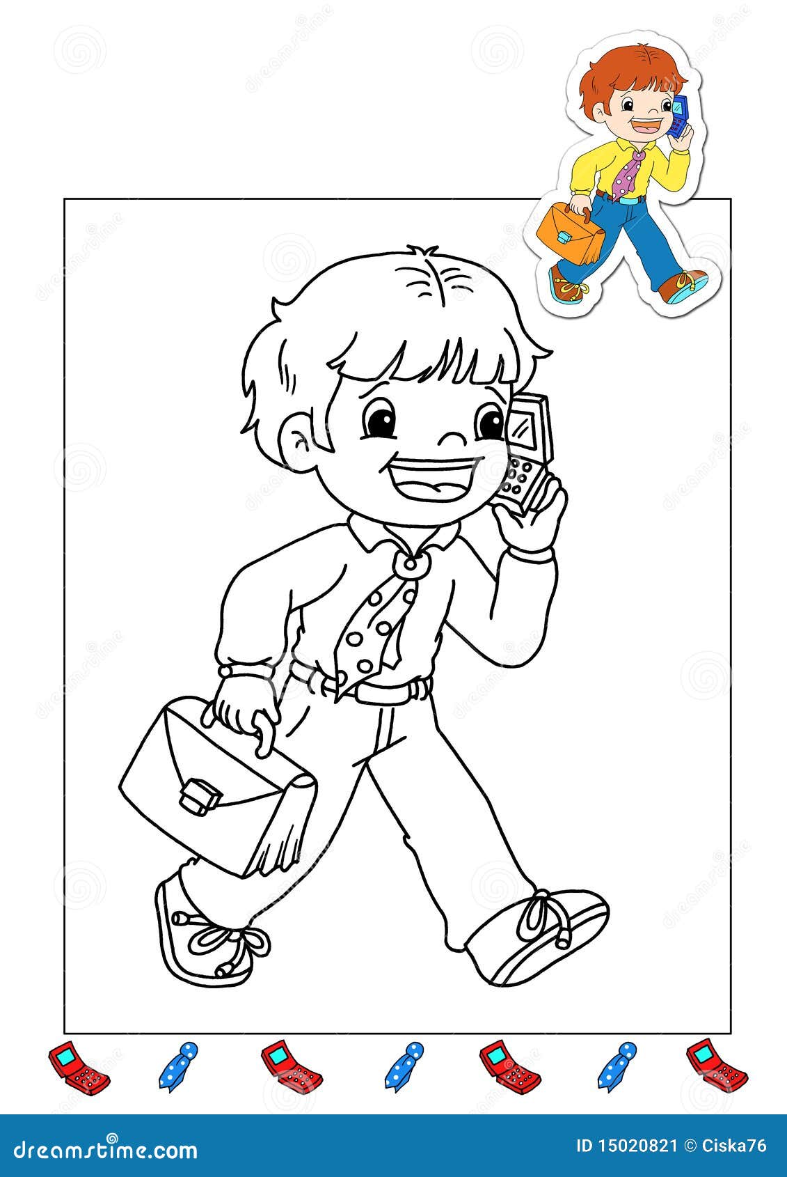 Coloring Book of the Works 18 - Manager Stock Illustration ...