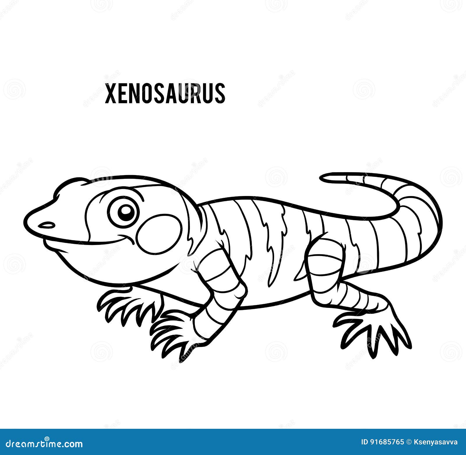 Coloring book, Xenosaurus stock vector. Illustration of activity - 91685765