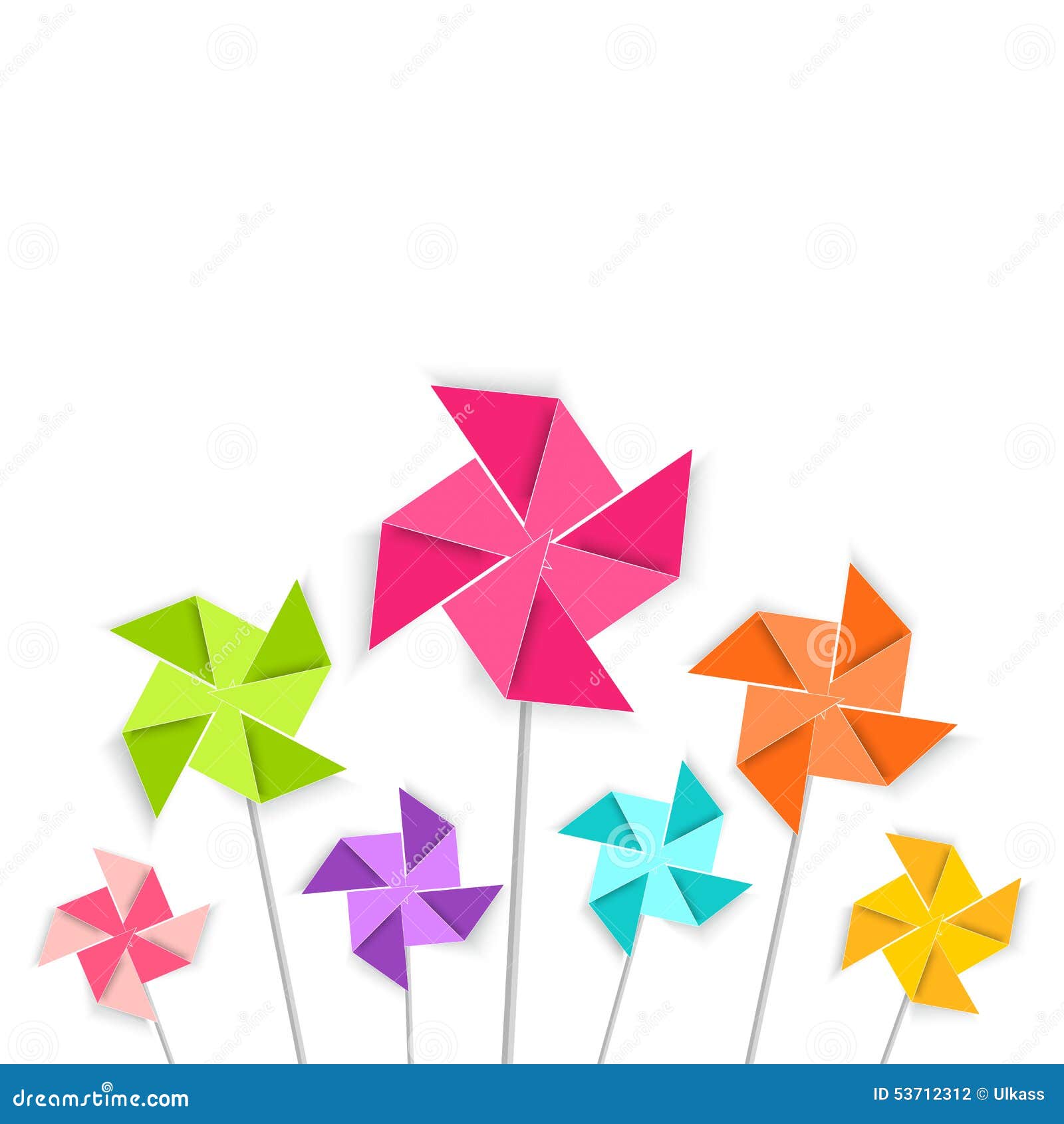 Coloring Cartoon Pinwheel Toy, Vector EPS 10. Stock Vector ...