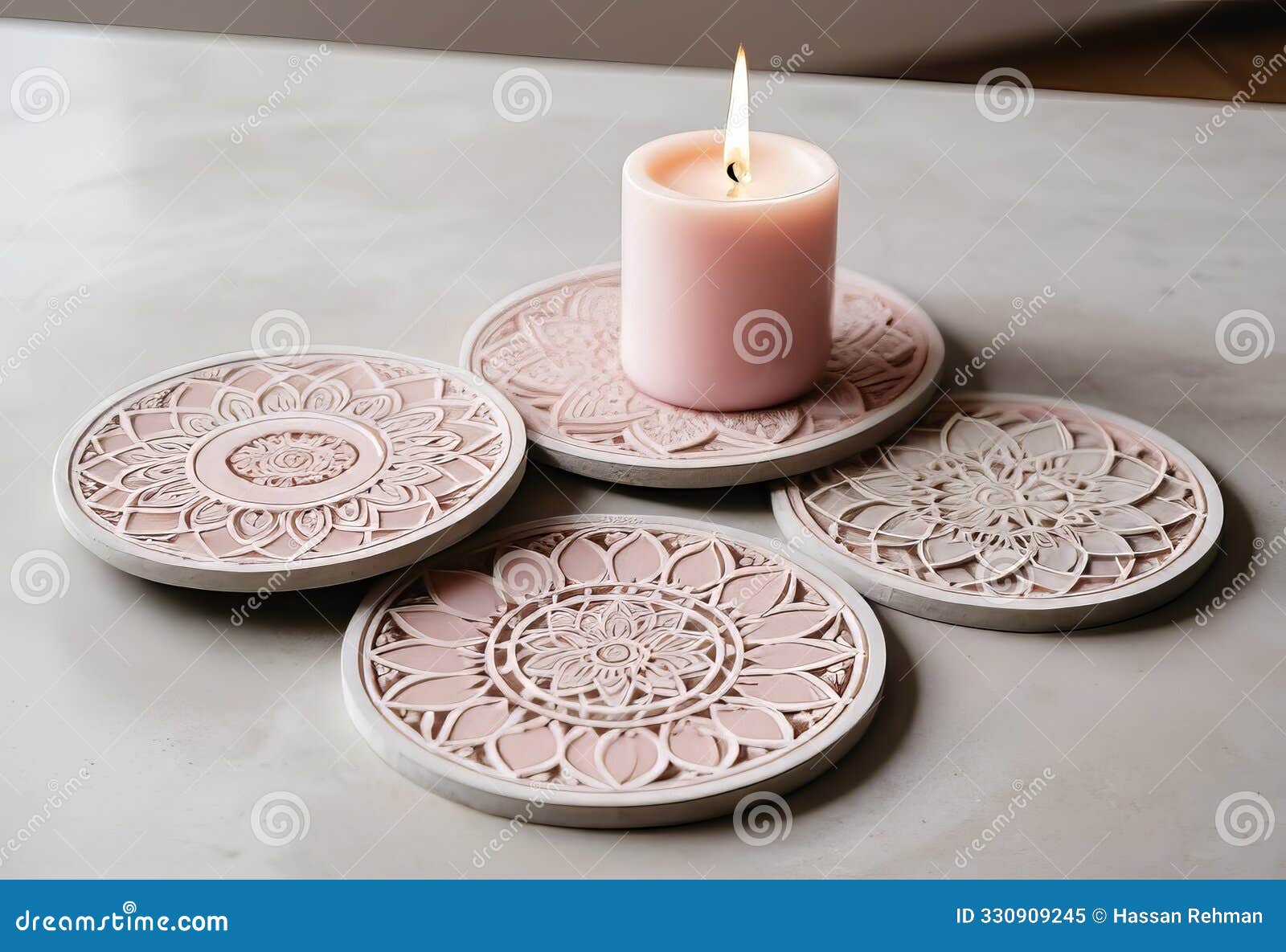 Hand And Candle On A Stand. Beautiful Sacral Candle Flame. Cartoon ...