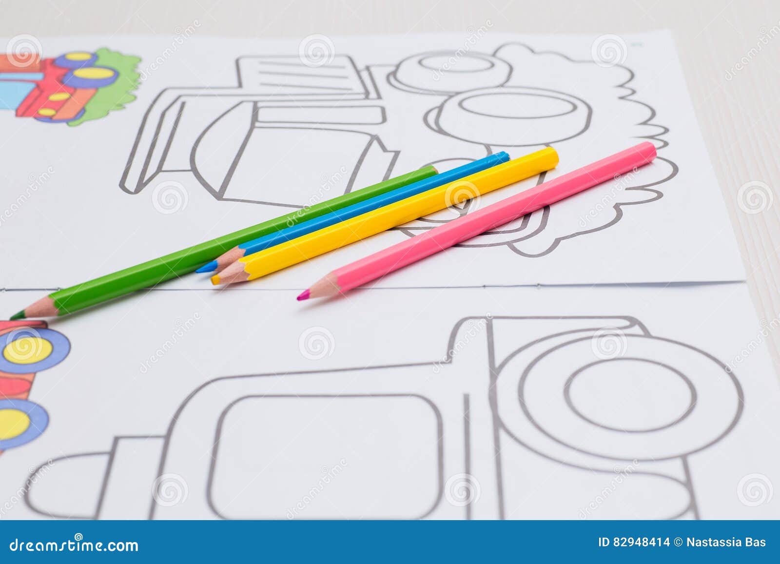 Coloring with Crayons for Baby Stock Photo - Image of preschool ...