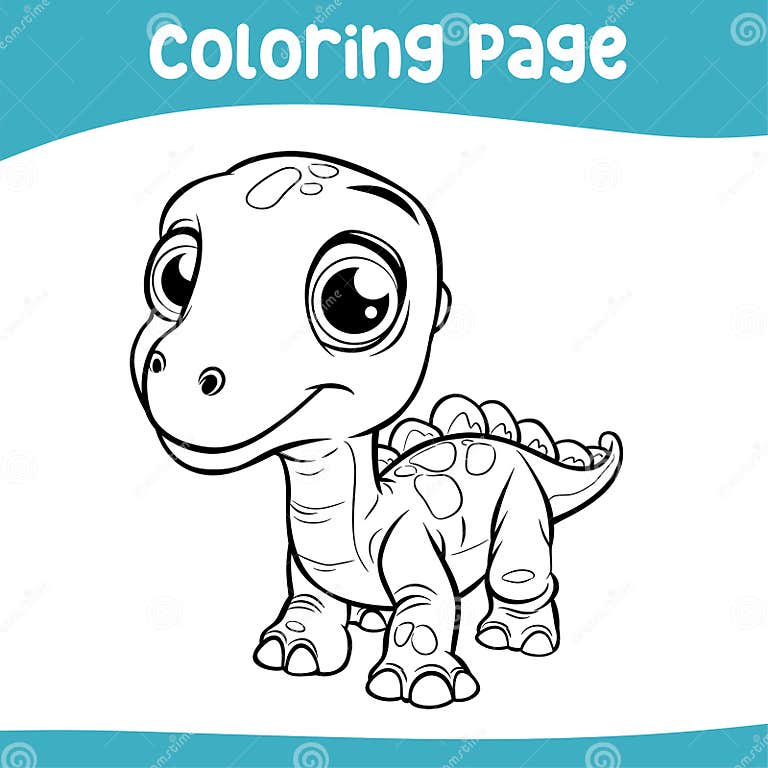 Coloring Dinosaur Worksheet Page. Educational Printable Coloring ...