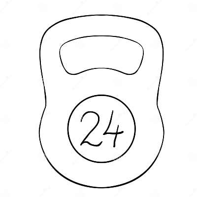 Coloring Dumbbell Tool for Pulling Muscle. Vector Illustration Stock ...