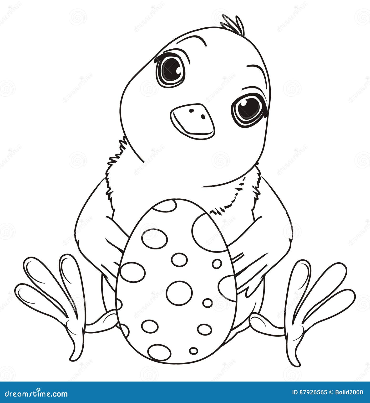 Coloring easter bird stock illustration. Illustration of chick - 87926565