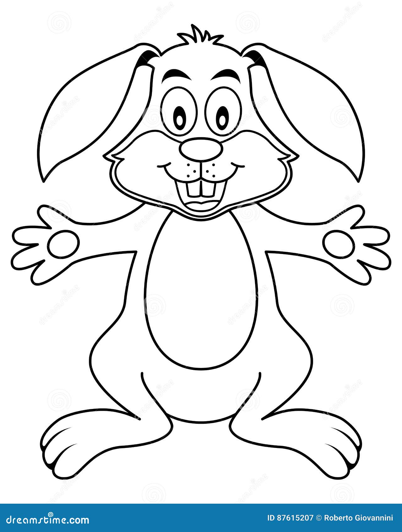 Funny Bunny Rabbits Drawing