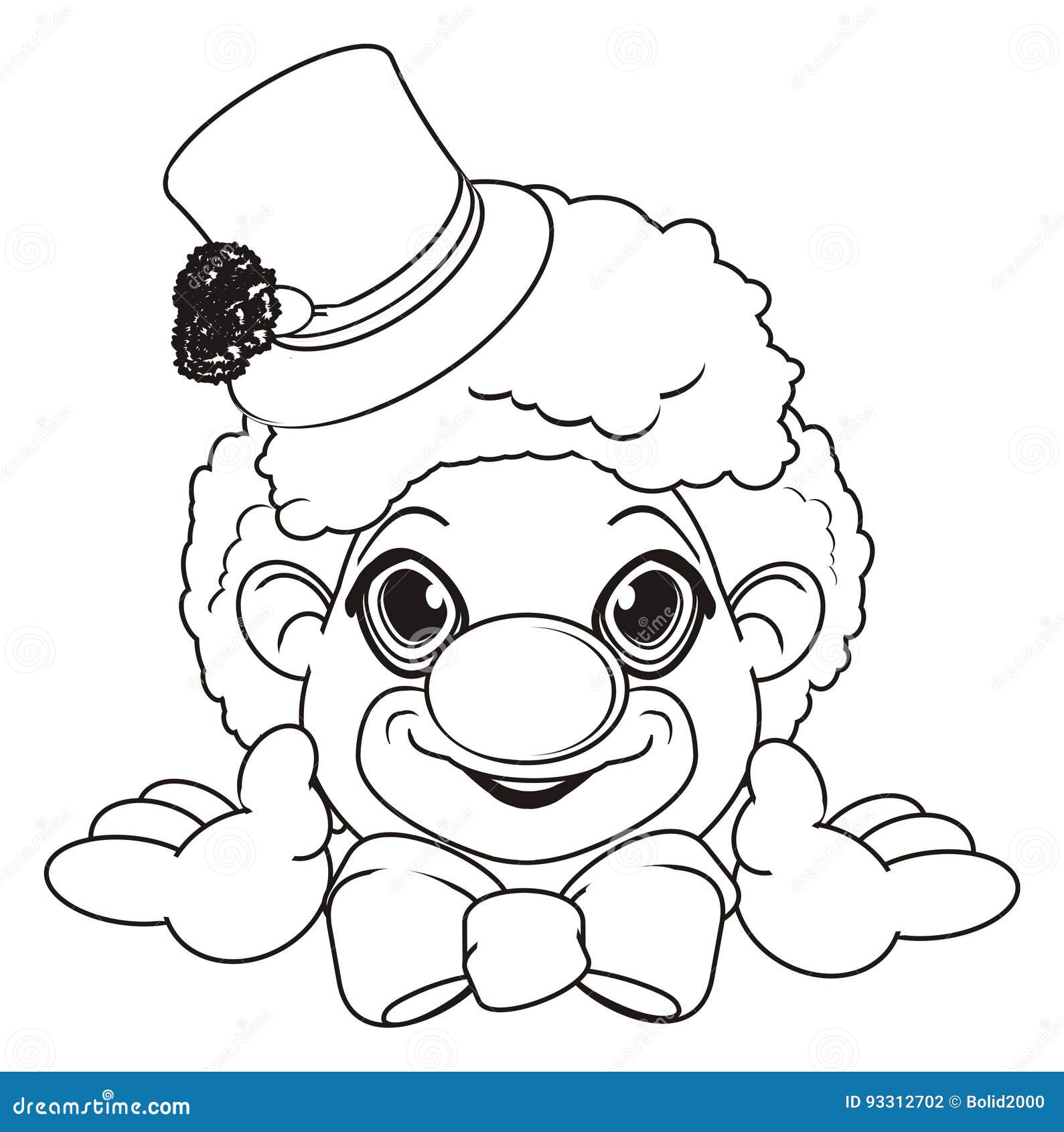 Clown Hat Coloring Pages