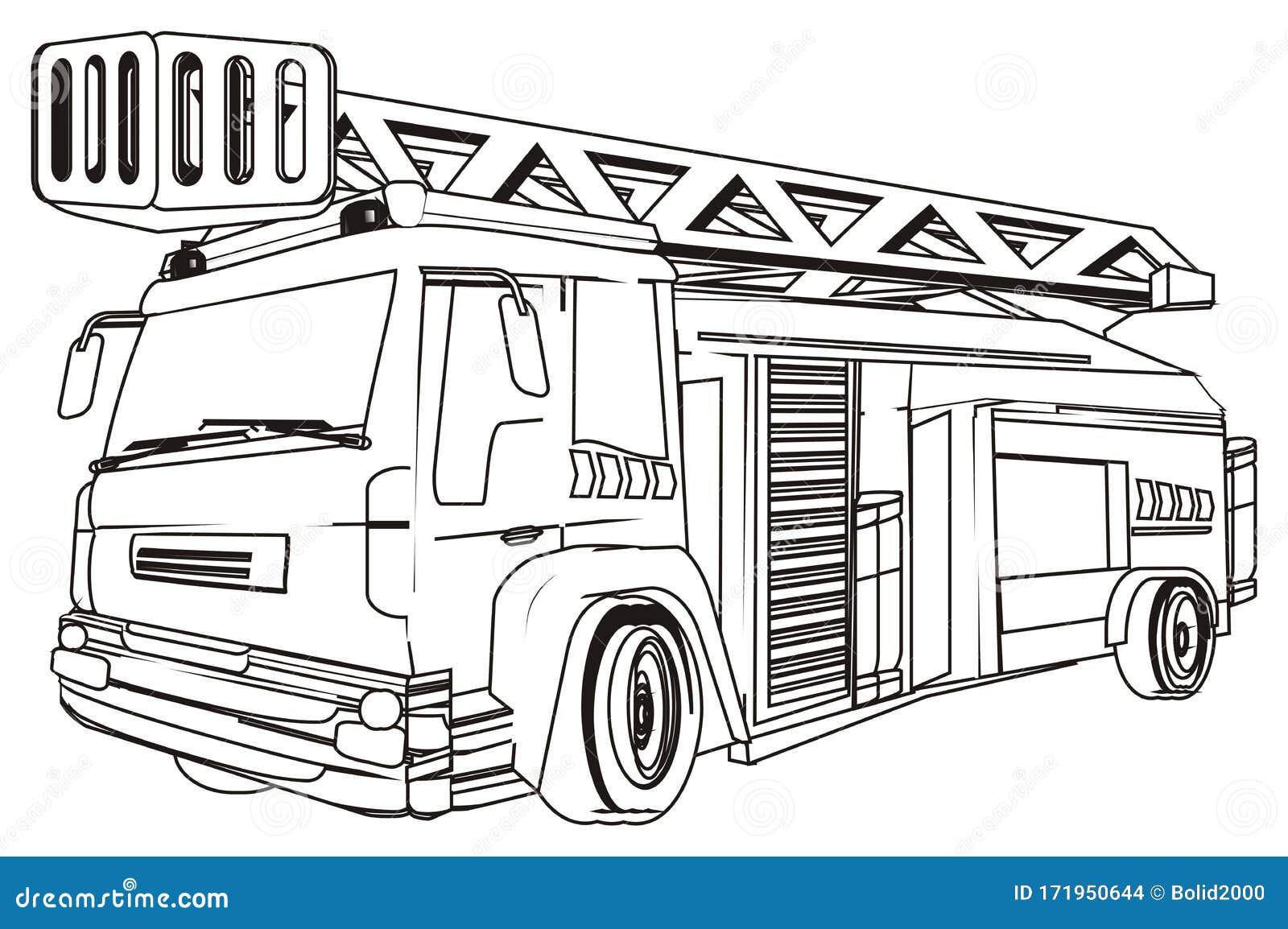 Conventional Fire Engine Abstract Concept Vector Illustration ...