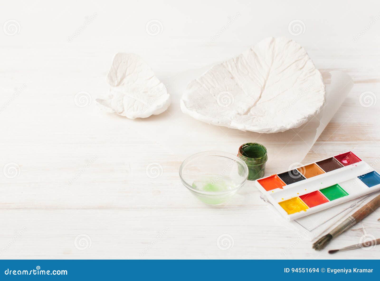 Coloring of Gypsum Leaf Form on White Stock Photo - Image of exterior ...