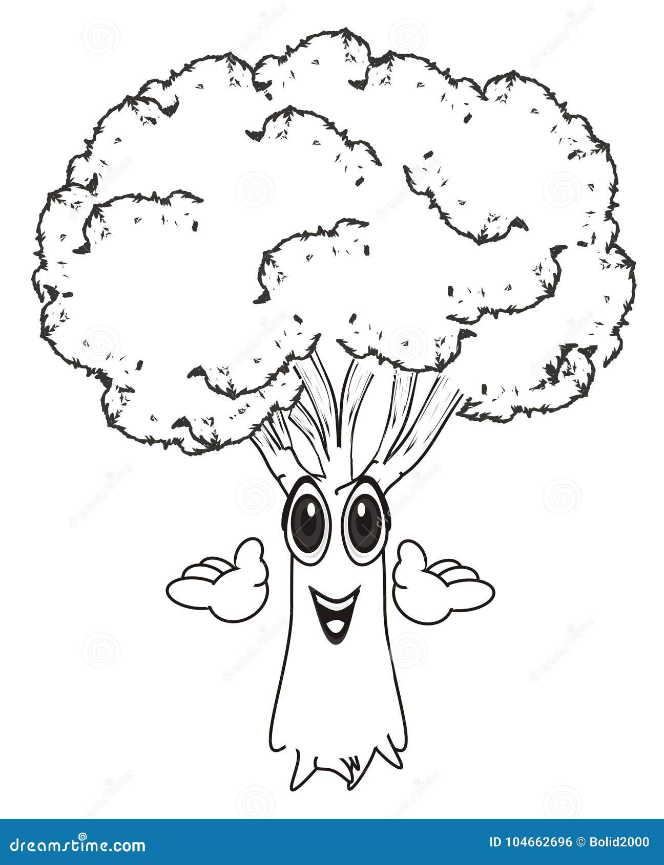 Coloring happy tree stock illustration. Illustration of leaves - 104662696