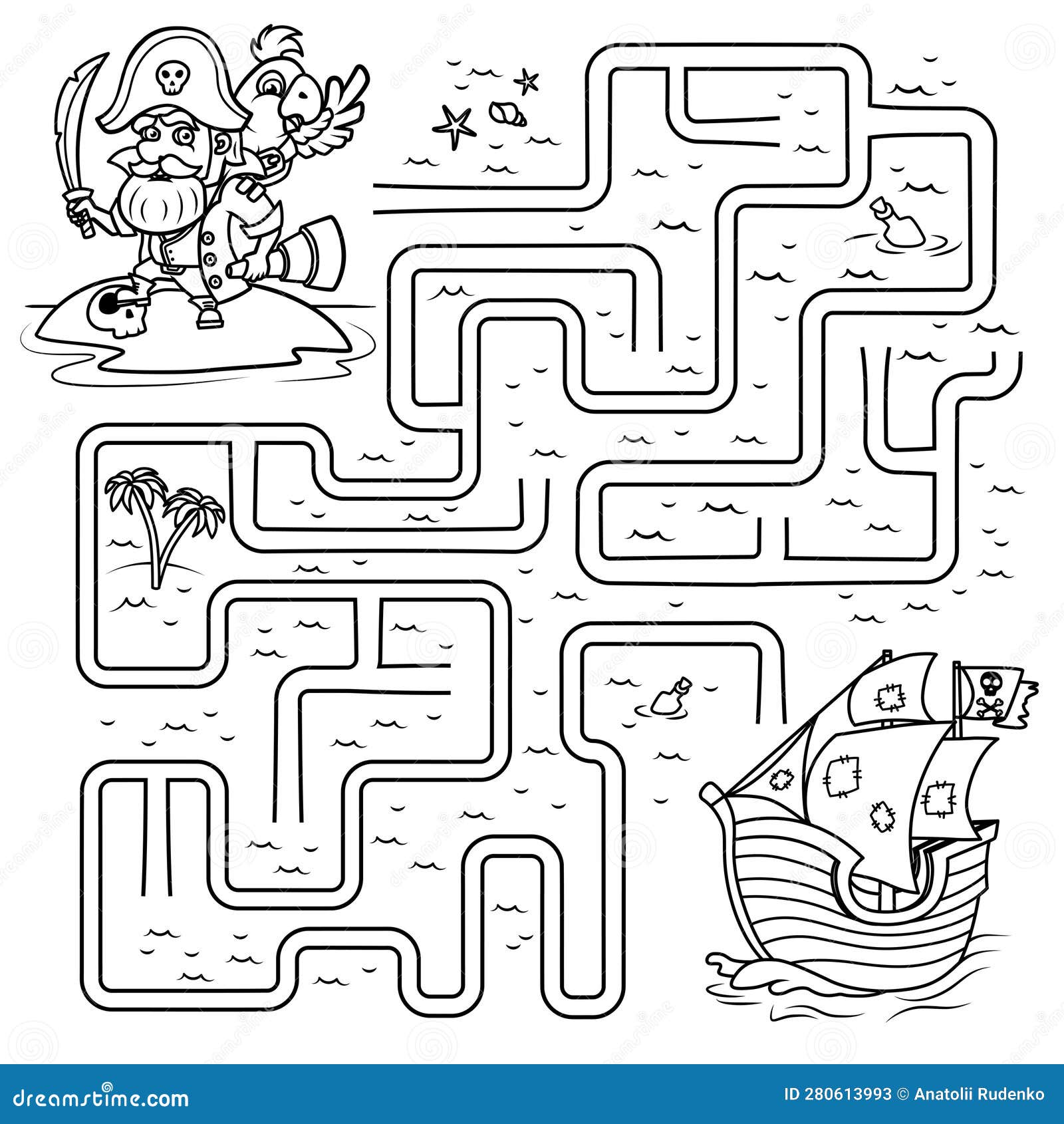 Help Pirate Find Path To Treasure Chest . Labyrinth. Maze Game For Kids ... Help Pirate Find Path To Treasure Chest . Labyrinth. Maze Game For Kids ...