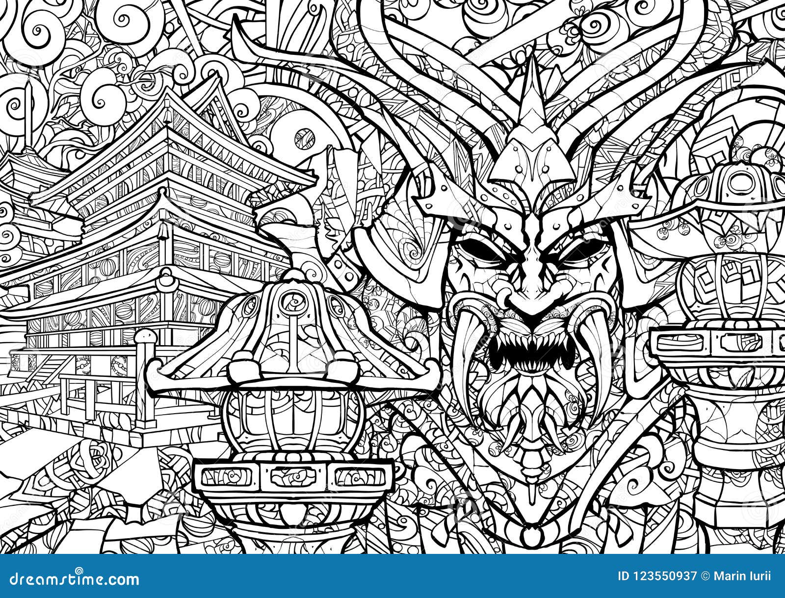 Eye Satan Samurai Mascot Logo Design Vector With Modern Illustration ...