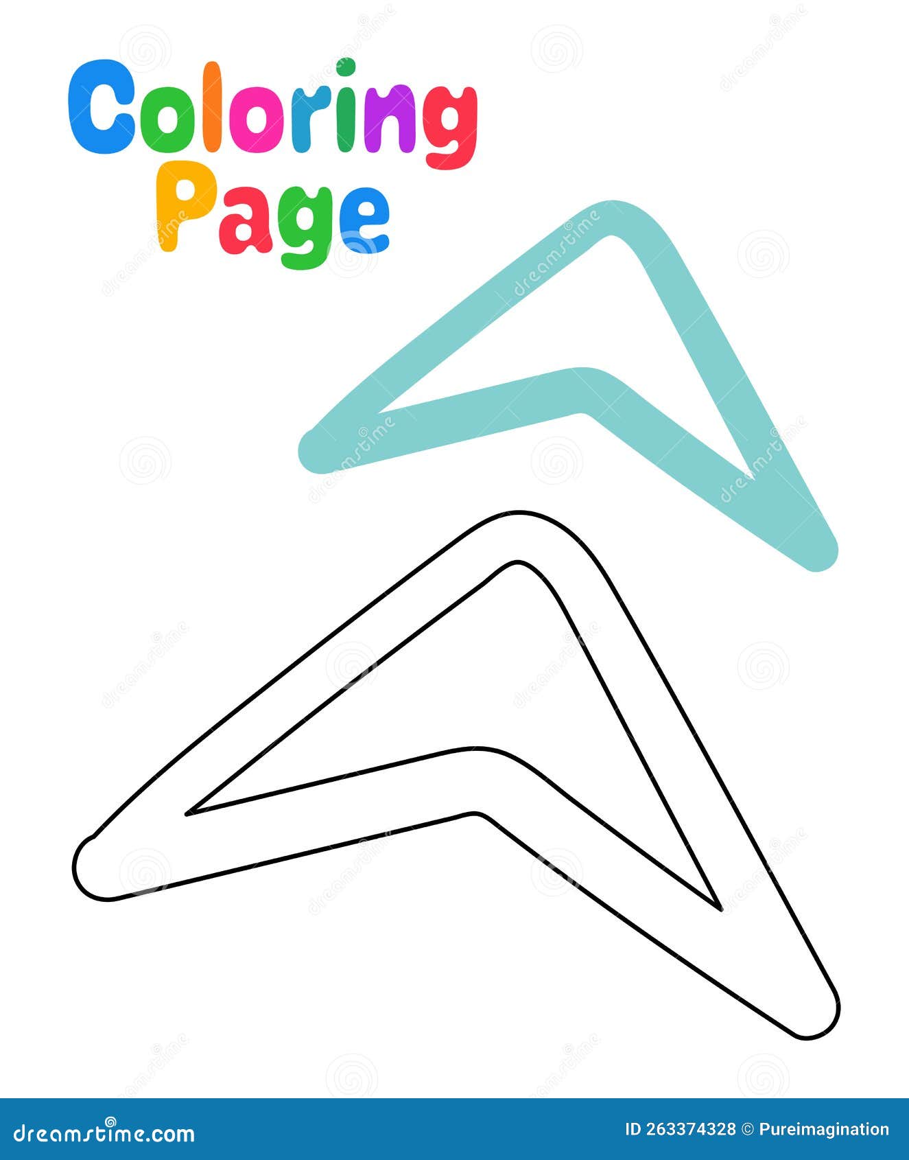 Coloring Page with Arrow for Kids Stock Vector - Illustration of ...