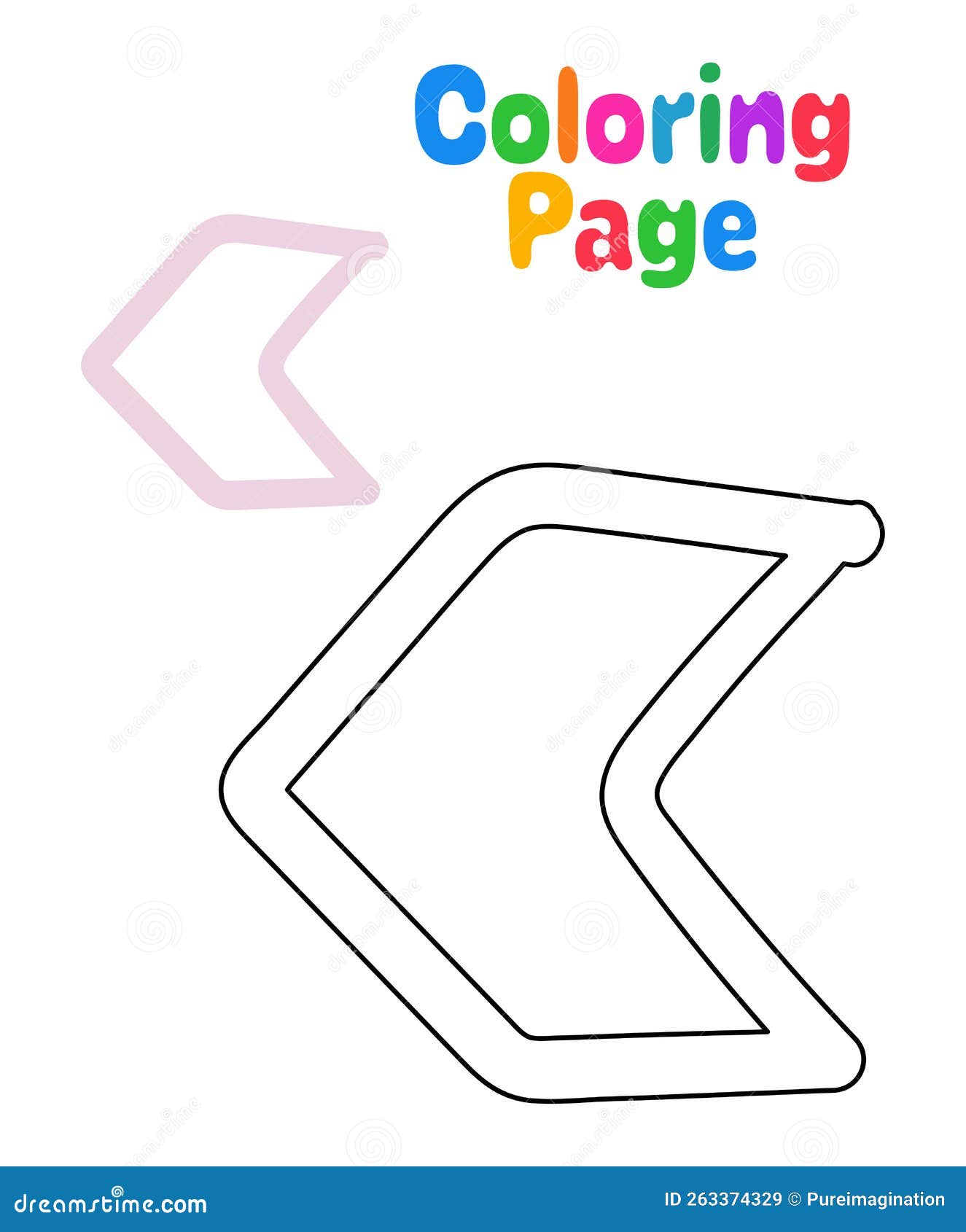 Coloring Page with Arrow for Kids Stock Vector - Illustration of book ...