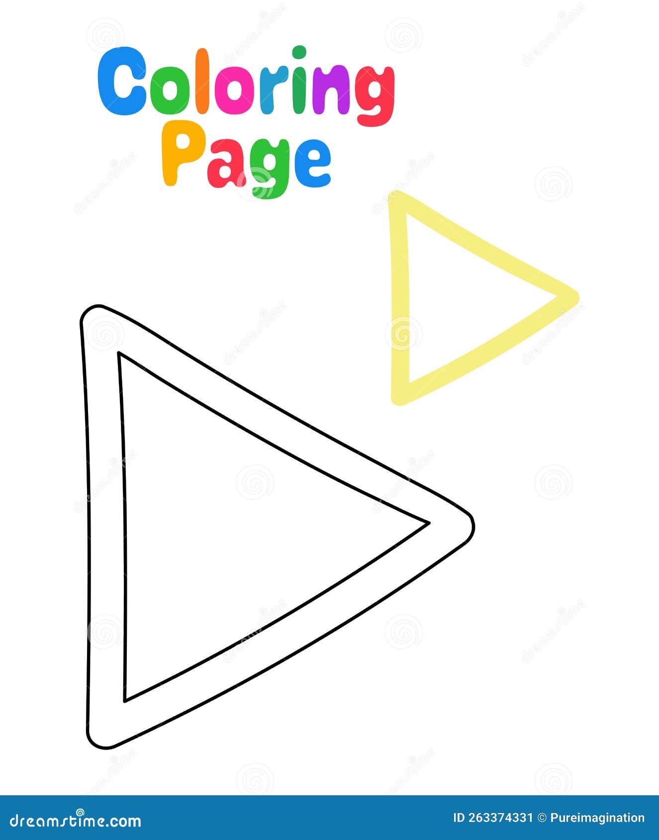 Coloring Page with Arrow for Kids Stock Vector - Illustration of ...